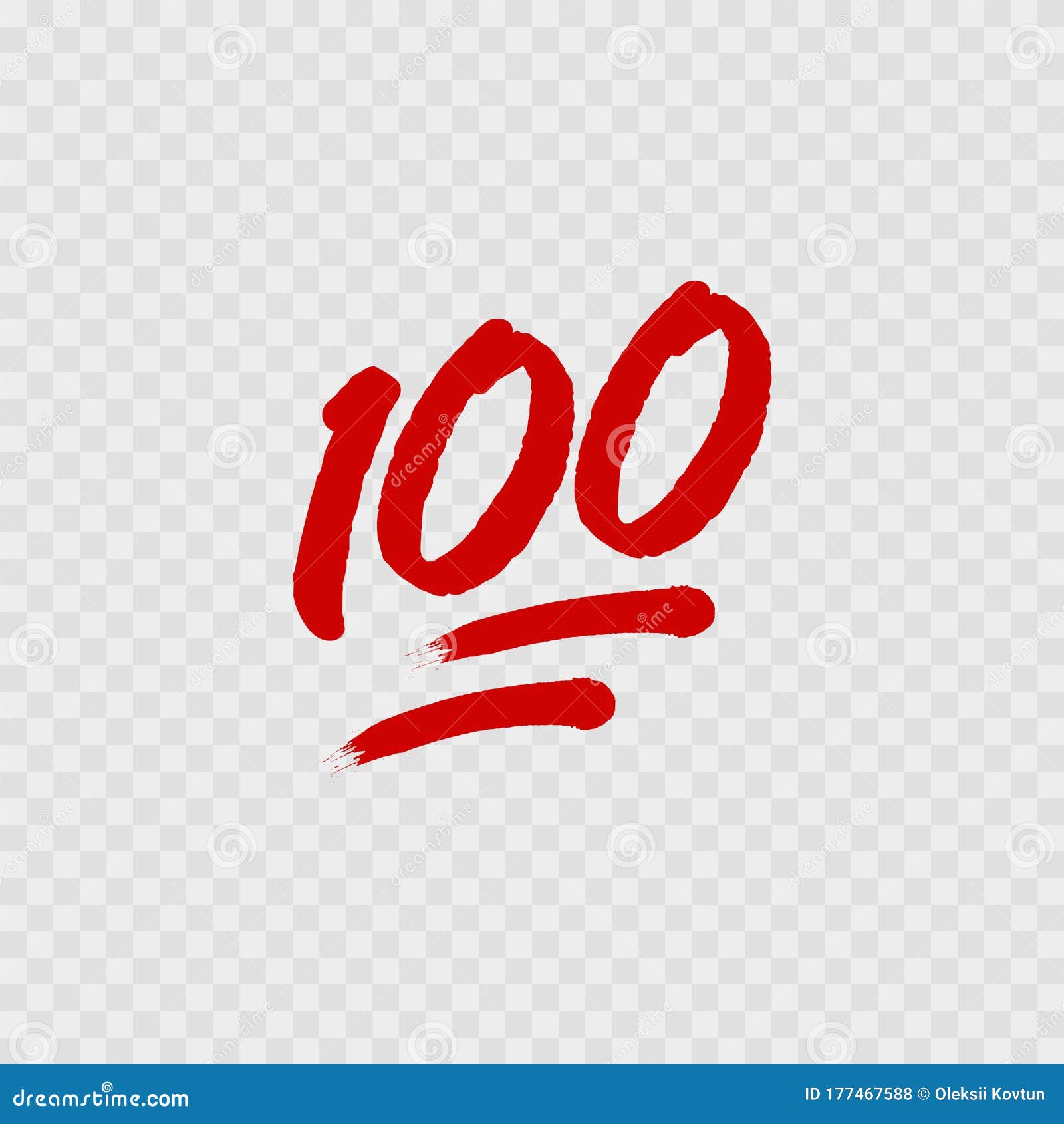 100 Percent Emoji. One Hundred Percent Sign Stock Illustration ...