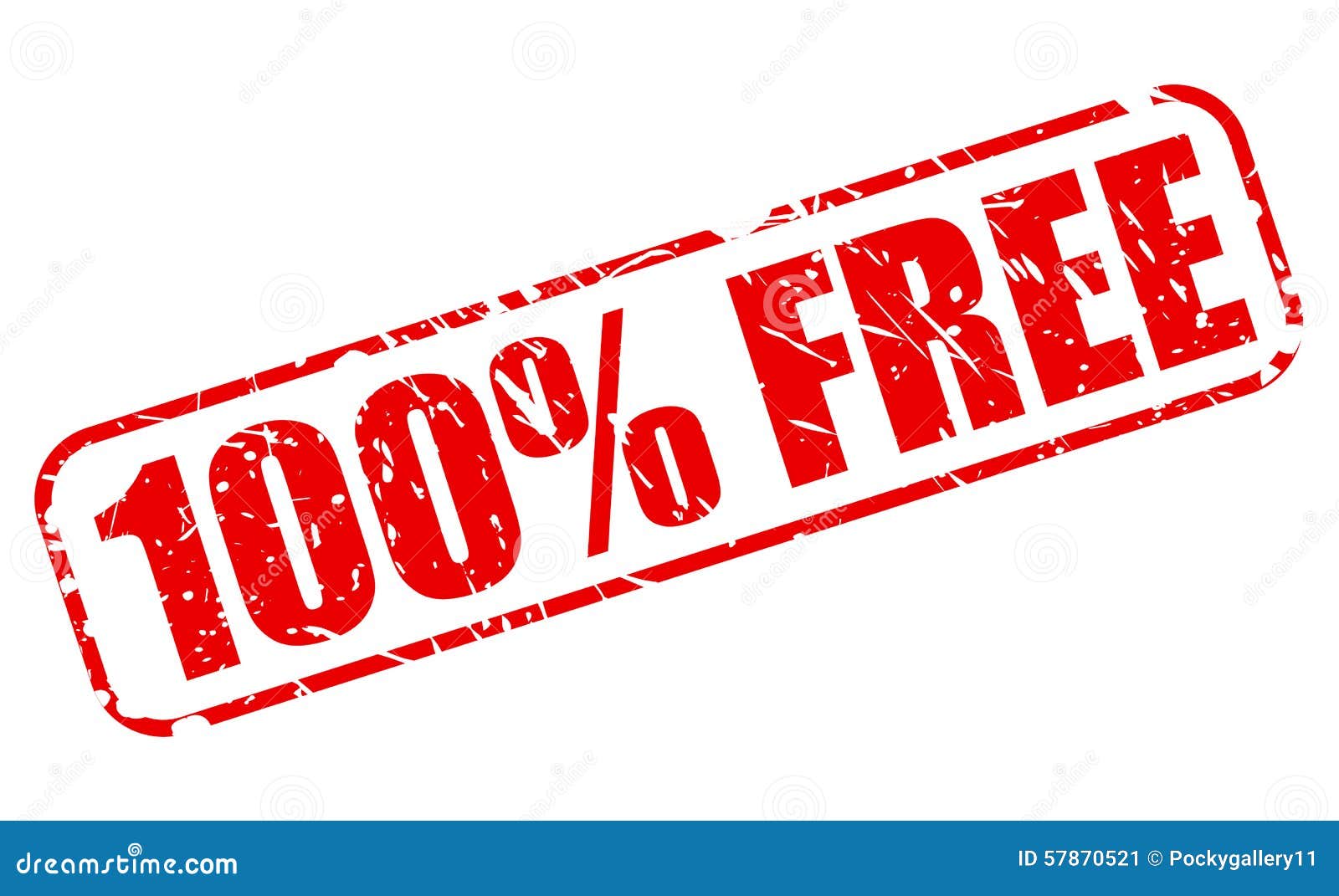 100 percent FREE red stamp stock illustration. Illustration of paper ...