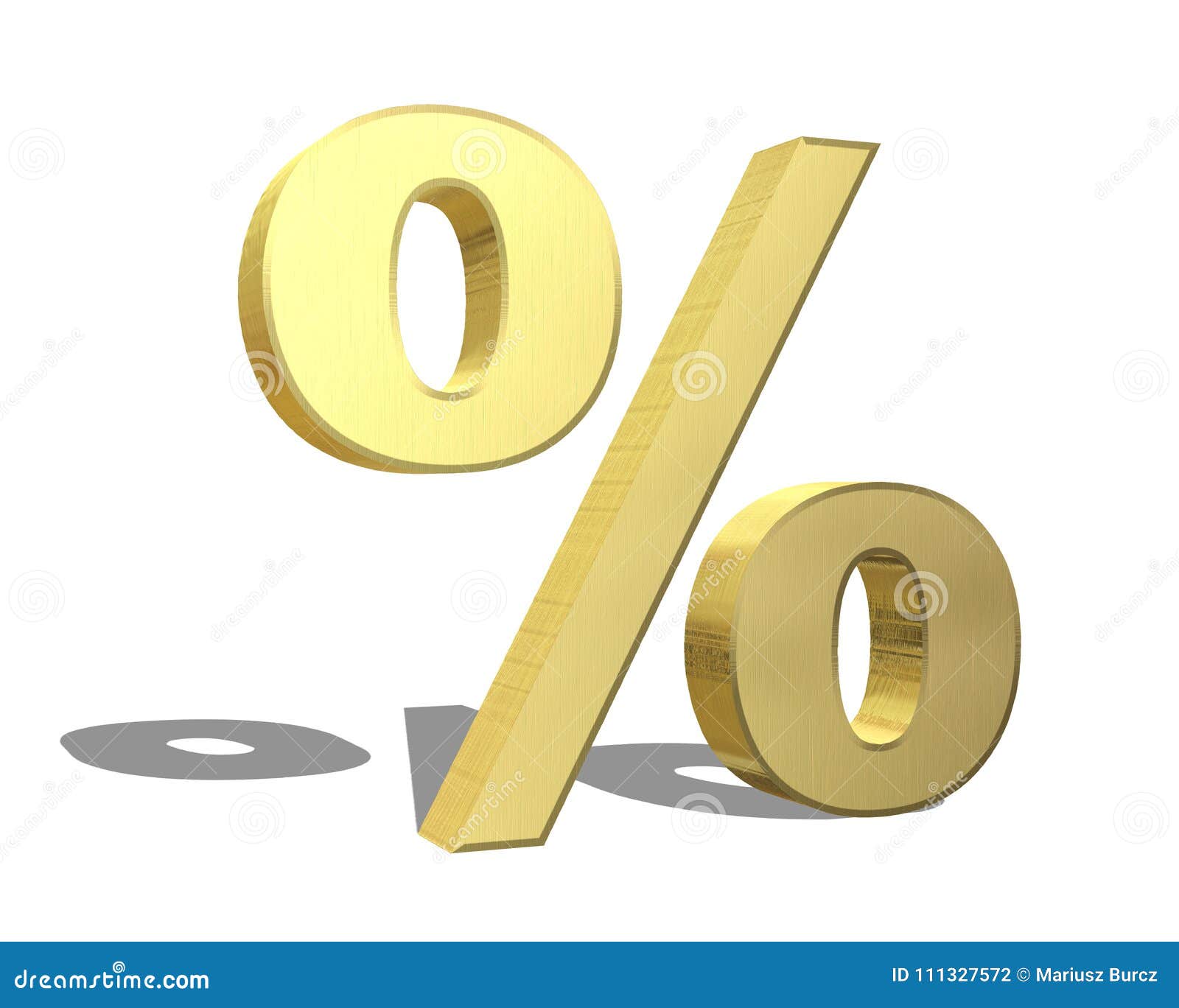 Percent Golden 3d Render Symbol Stock Illustration - Illustration of ...