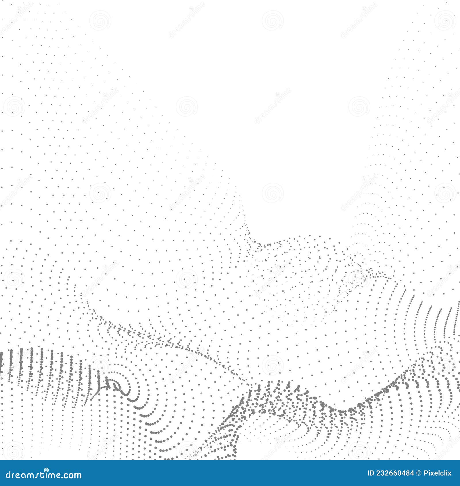 50 Percent Grey Dotted Waves Design Background. Stock Vector ...