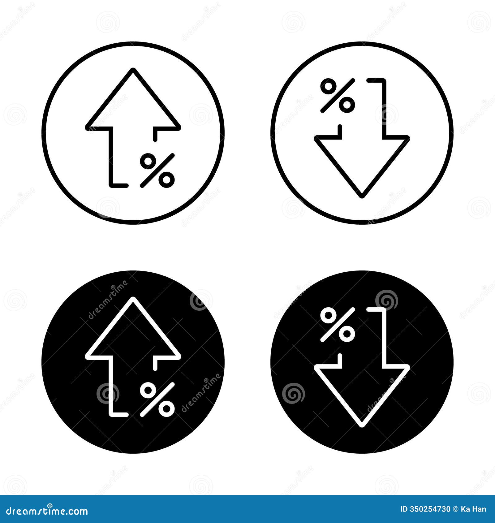 Decline Arrow Icon In Comic Style. Decrease Cartoon Vector Illustration On White Isolated ...