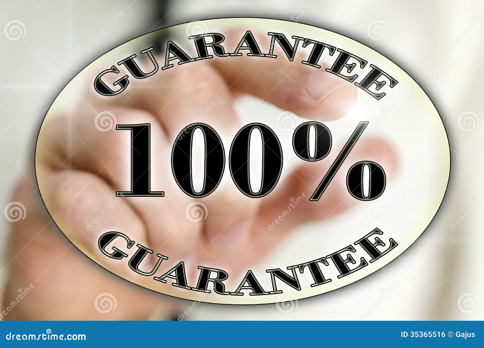 100 percent guarantee icon stock photo. Image of sign - 35365516