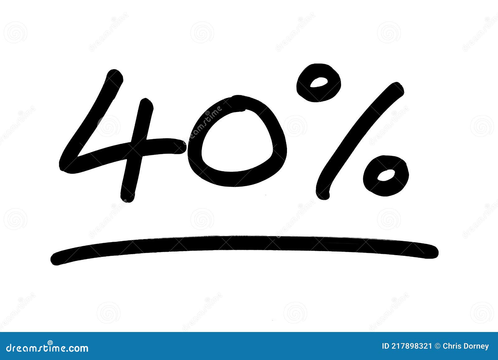 40 Percent stock illustration. Illustration of message - 217898321