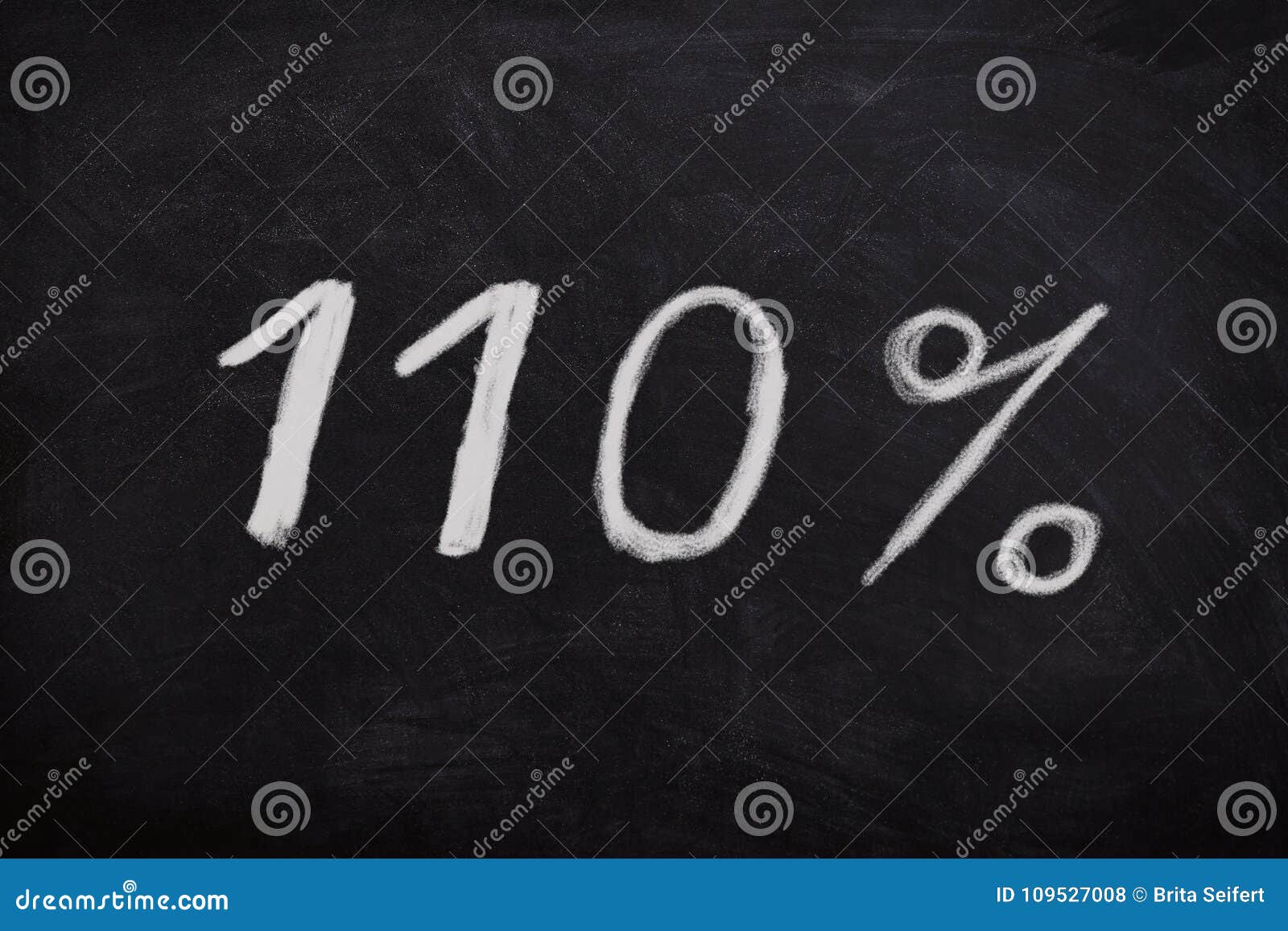 110 Percent Header Written With A Chalk Stock Photo | CartoonDealer.com ...