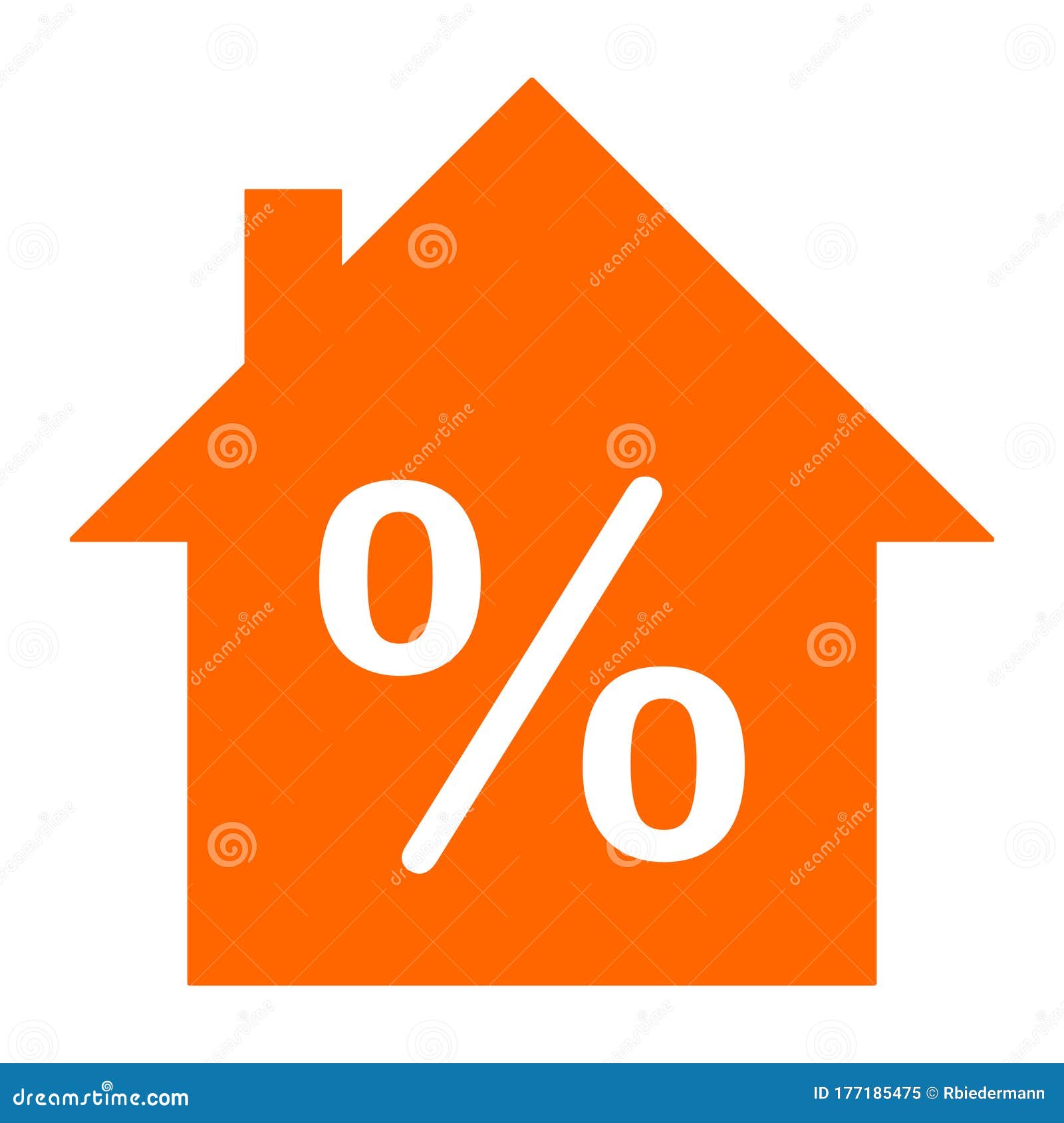 Percent and home stock vector. Illustration of percentage - 177185475