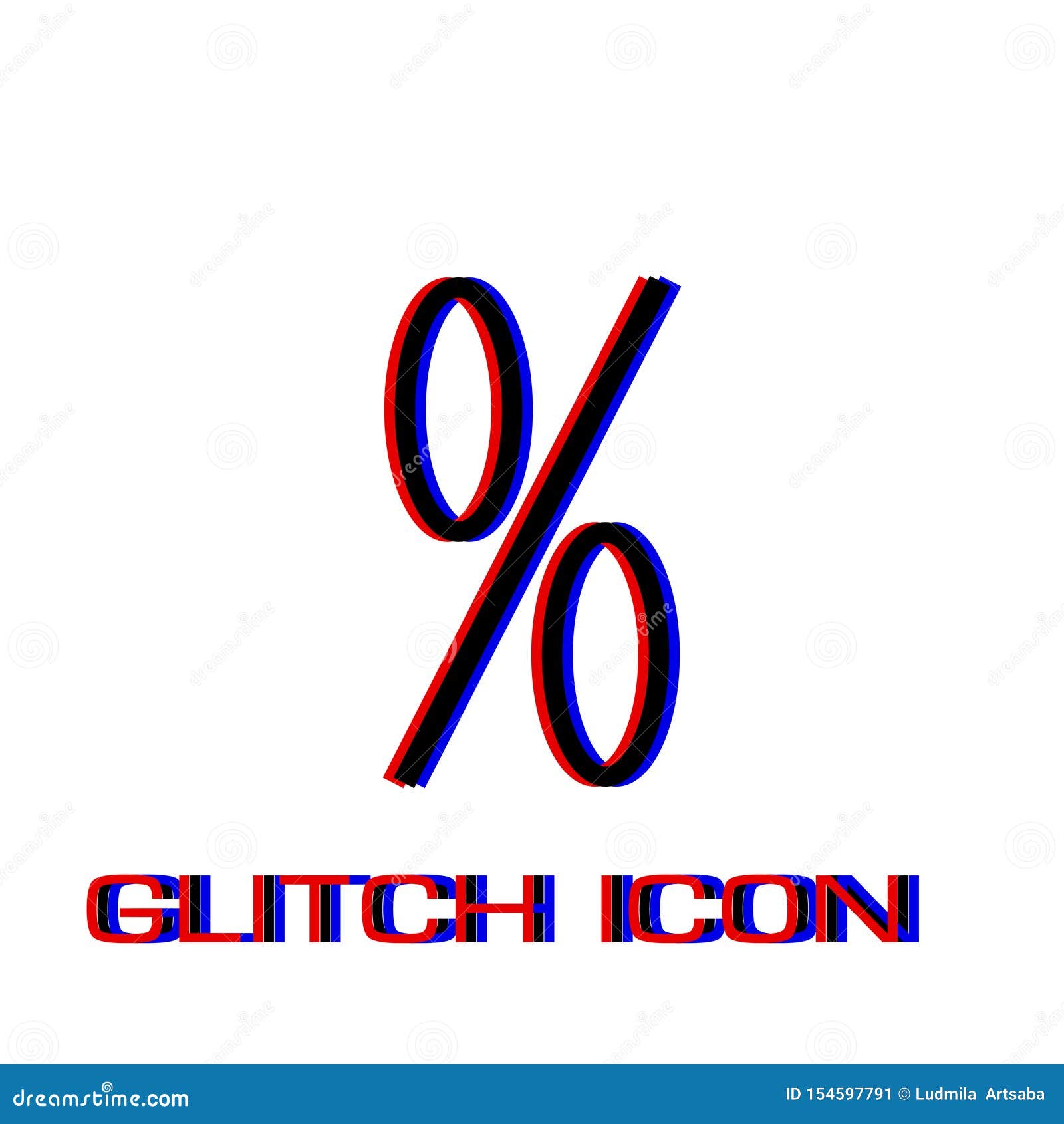 Percent icon flat stock illustration. Illustration of price - 154597791