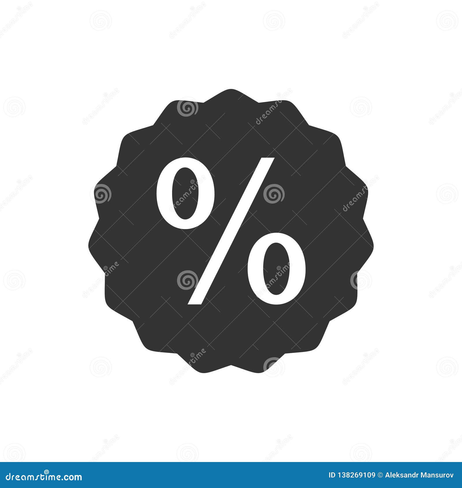 Percent icon stock vector. Illustration of bound, beginnings - 138269109
