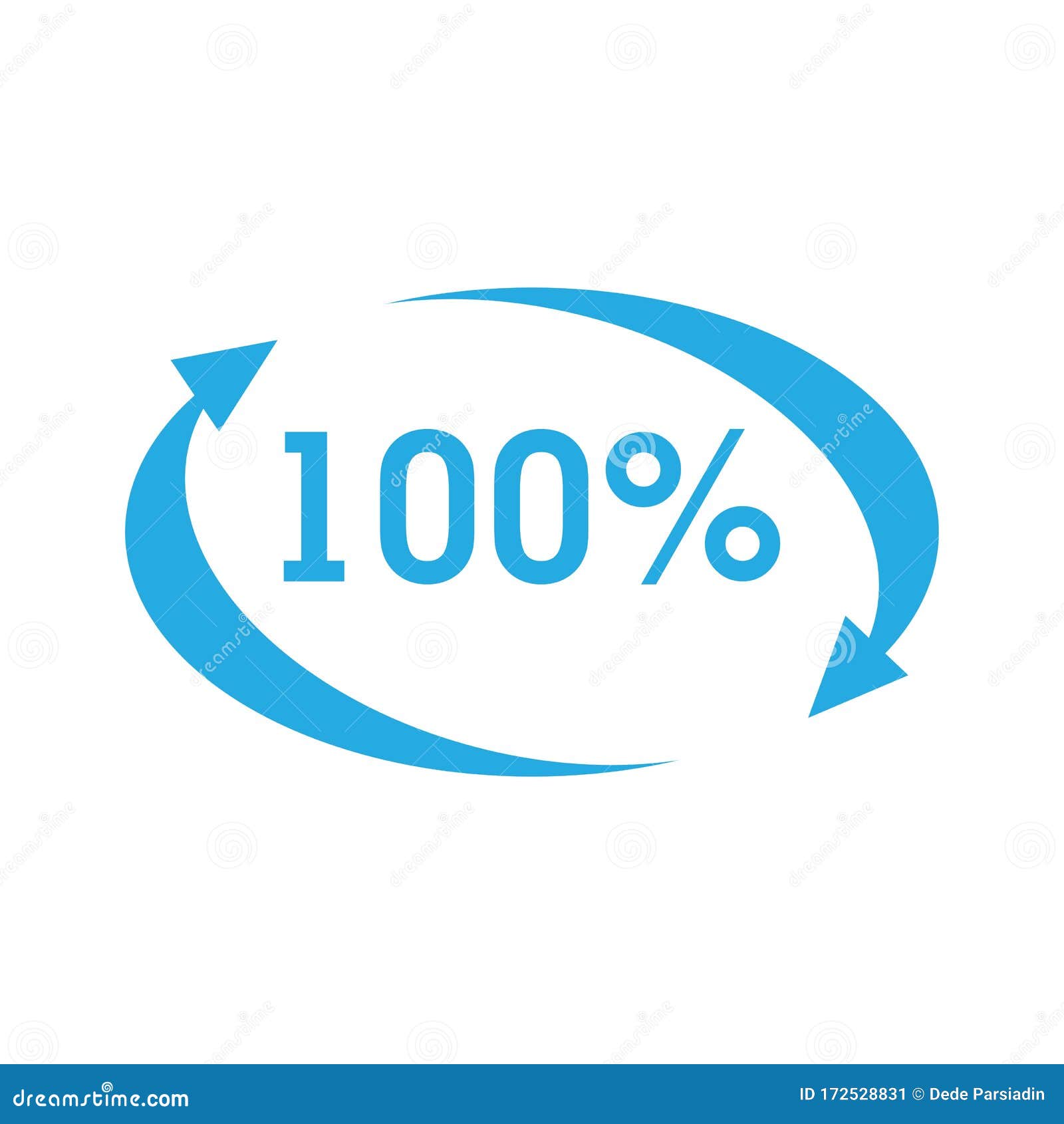 100 Percent Icon Vector Illustration Design Template Stock Vector ...