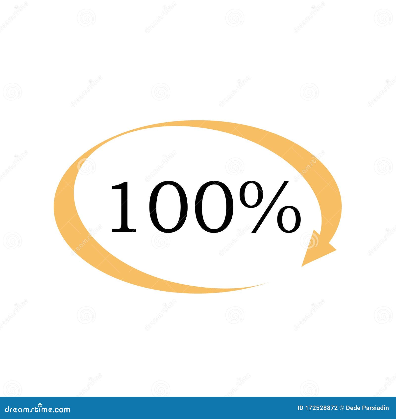 100 Percent Icon Vector Illustration Design Template Stock Vector ...