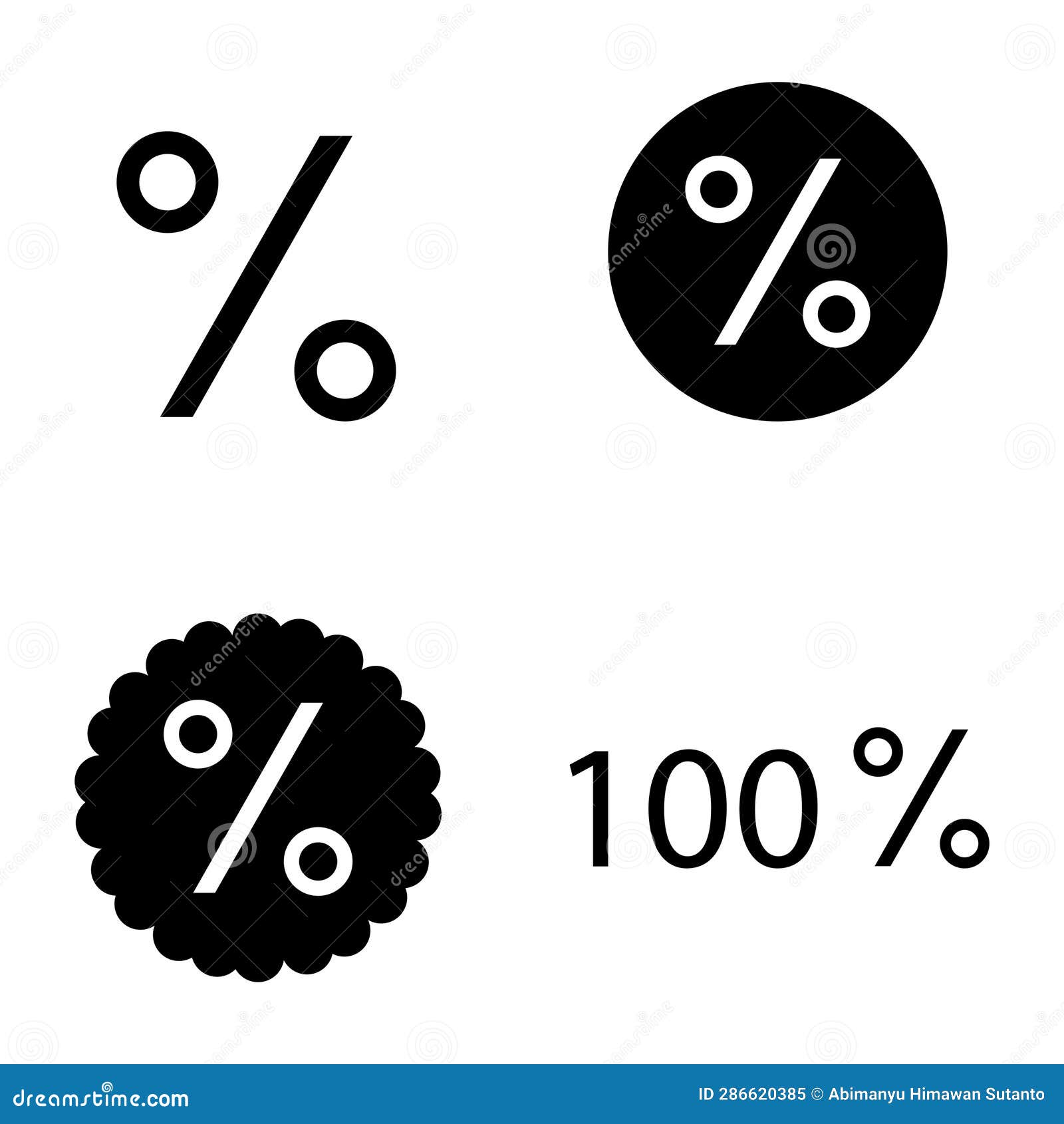 Percent icon vector stock illustration. Illustration of letter - 286620385