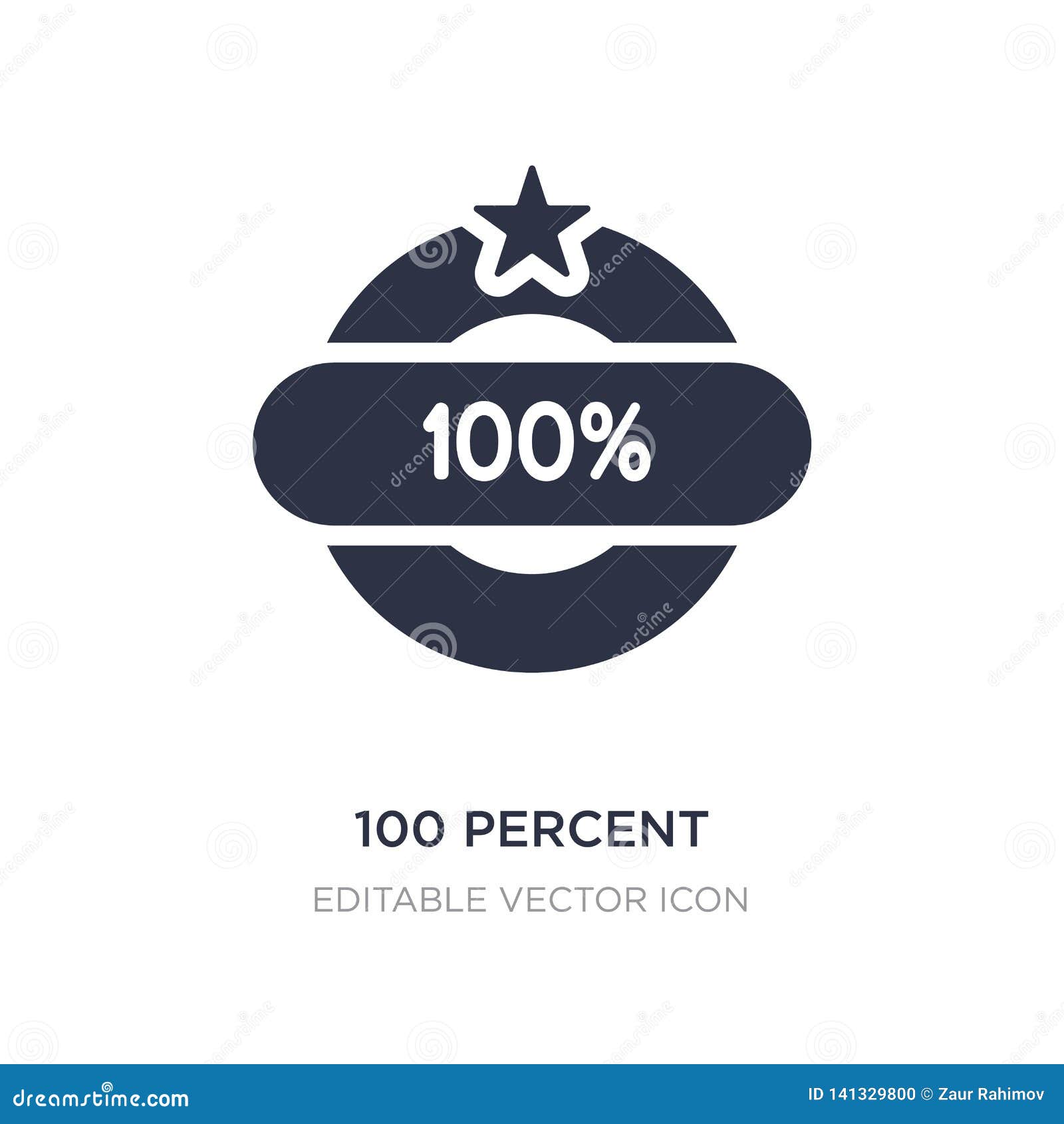 100 Percent Icon on White Background. Simple Element Illustration from ...
