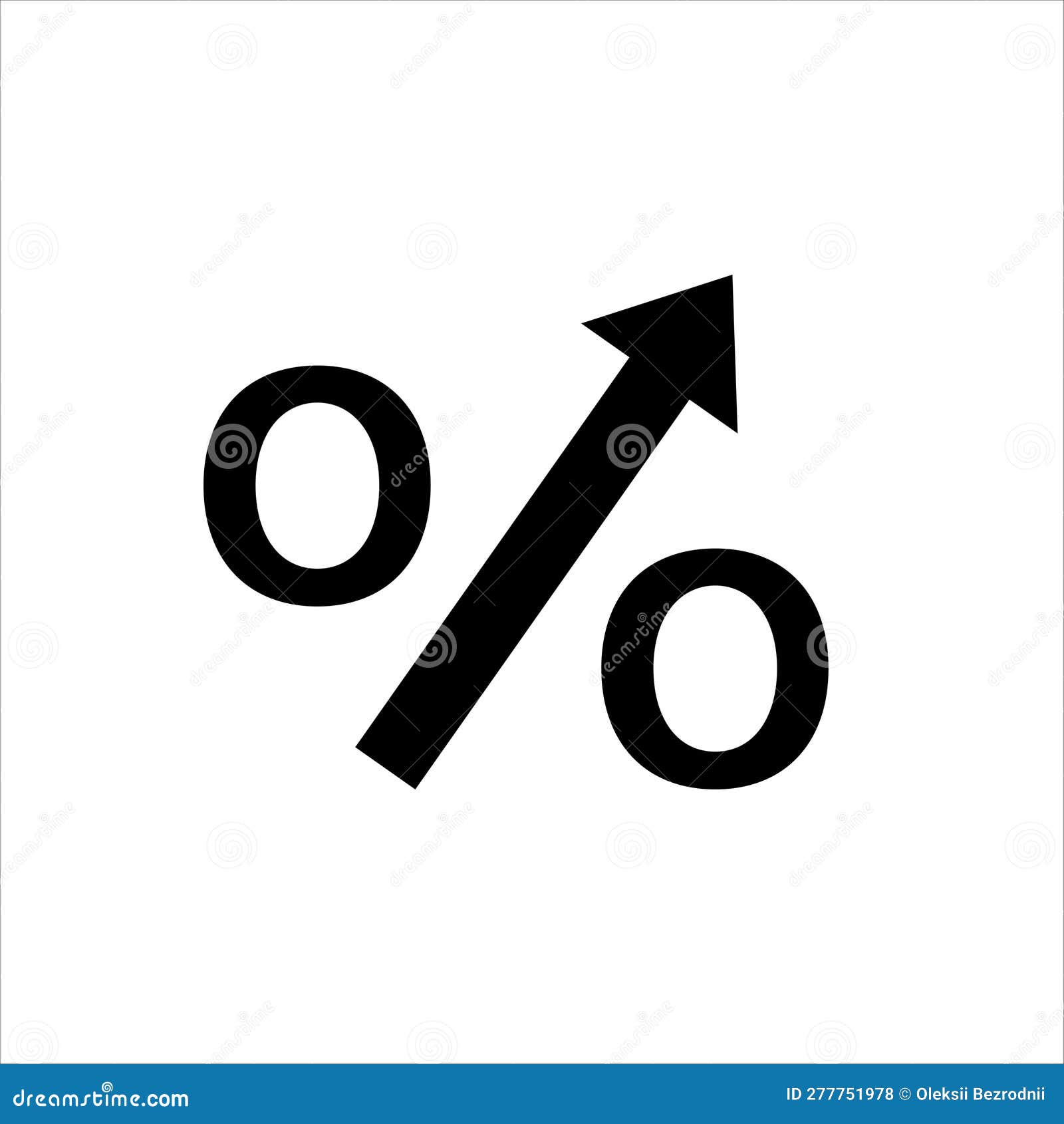 Percent Interest Rate Growth Symbol Vector Stock Illustration ...