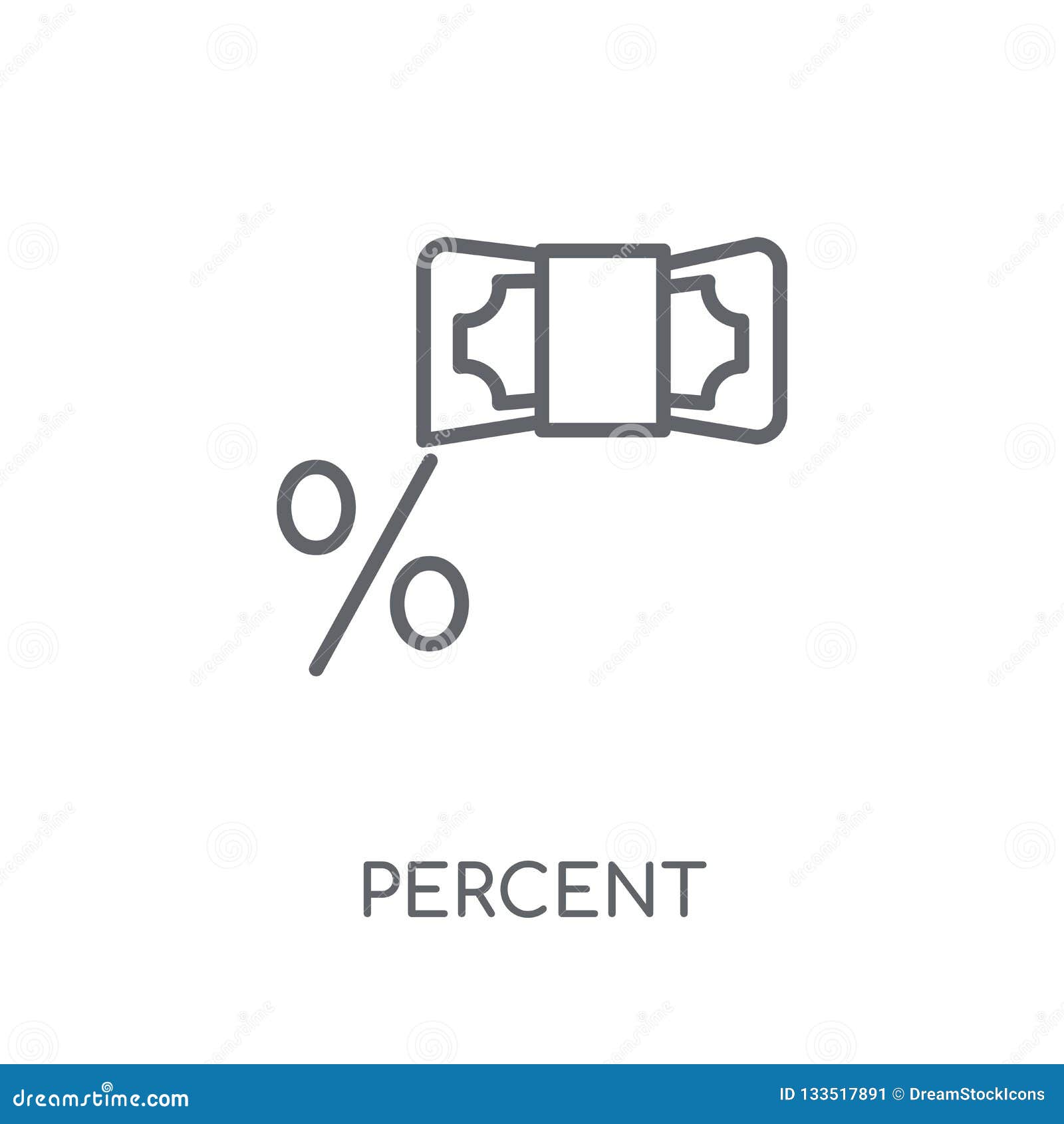 Percent Linear Icon. Modern Outline Percent Logo Concept on Whit Stock ...