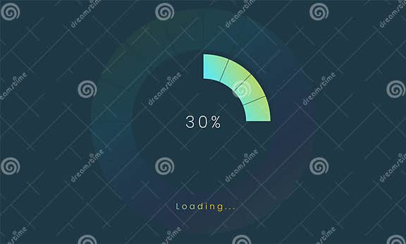 30 Percent Loading User Interface A Futuristic Loading Icon Colorful Loading Tap Menu Ui Use