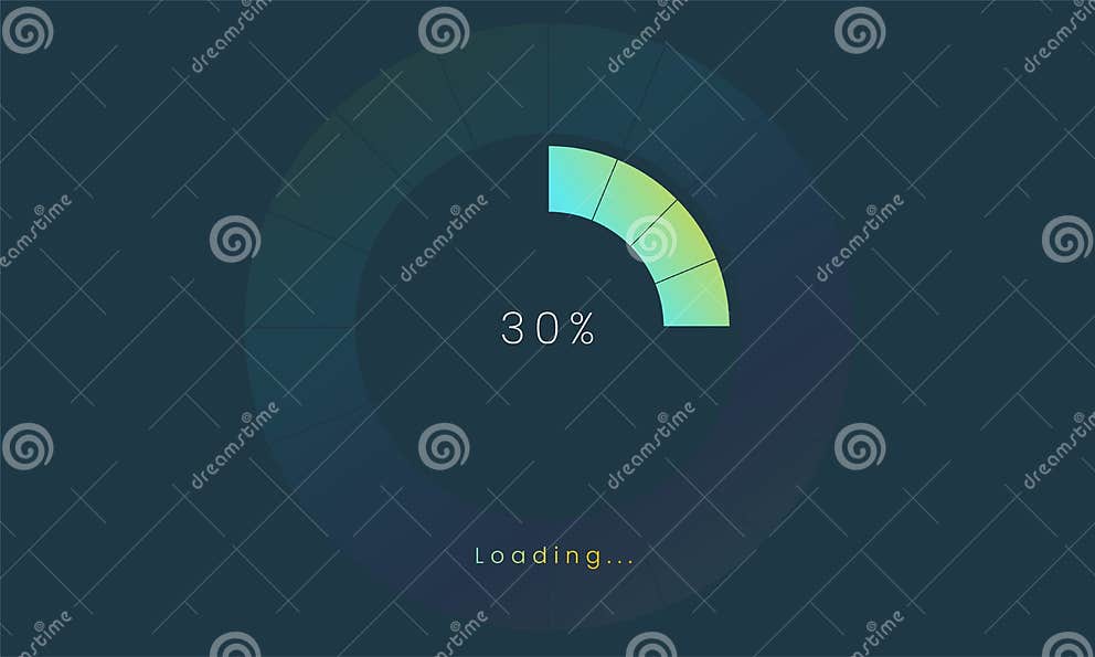 30 Percent Loading User Interface A Futuristic Loading Icon Colorful Loading Tap Menu Ui Use