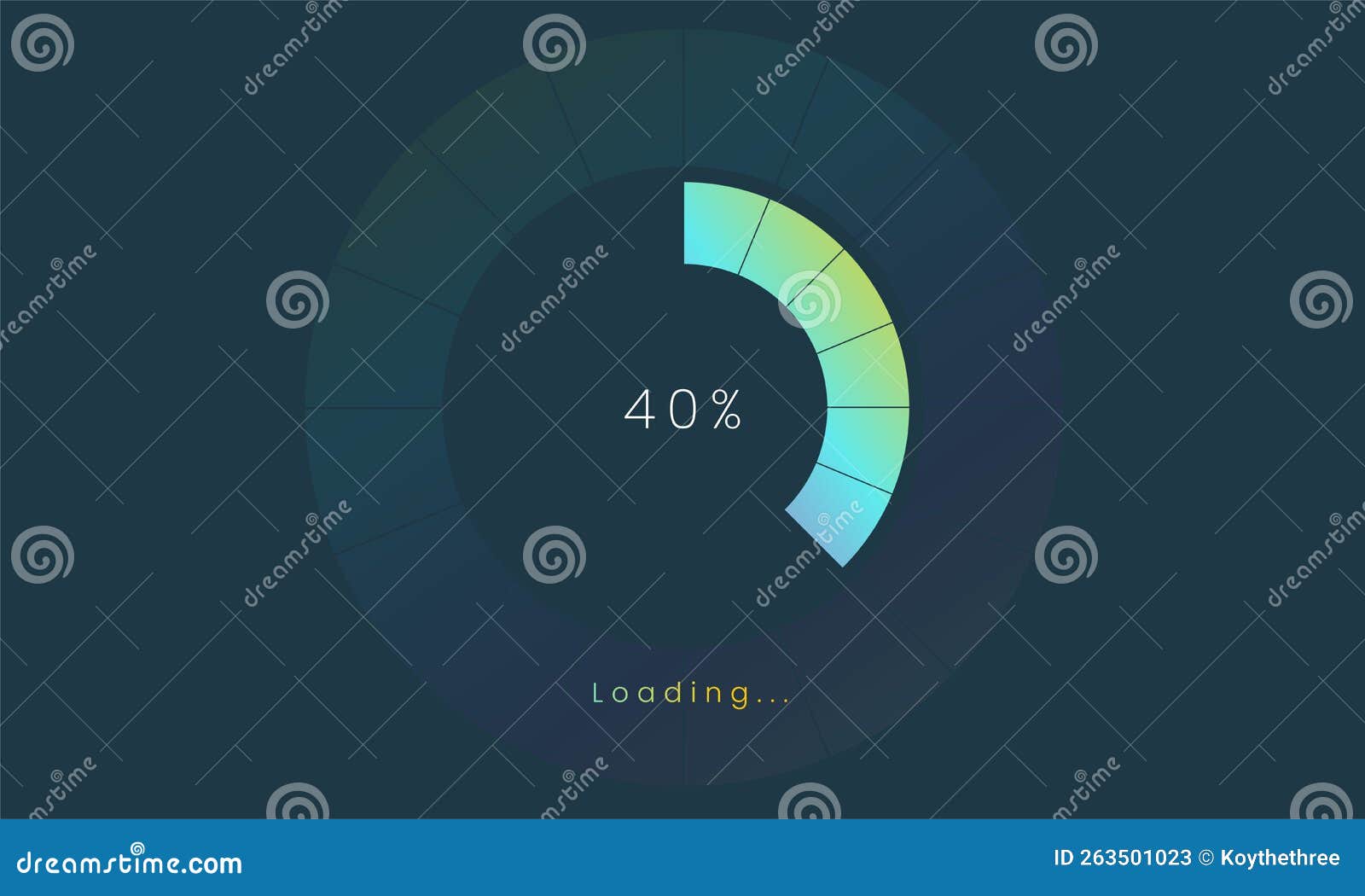40 Percent Loading User Interface A Futuristic Loading Icon Colorful Loading Tap Menu Ui Use
