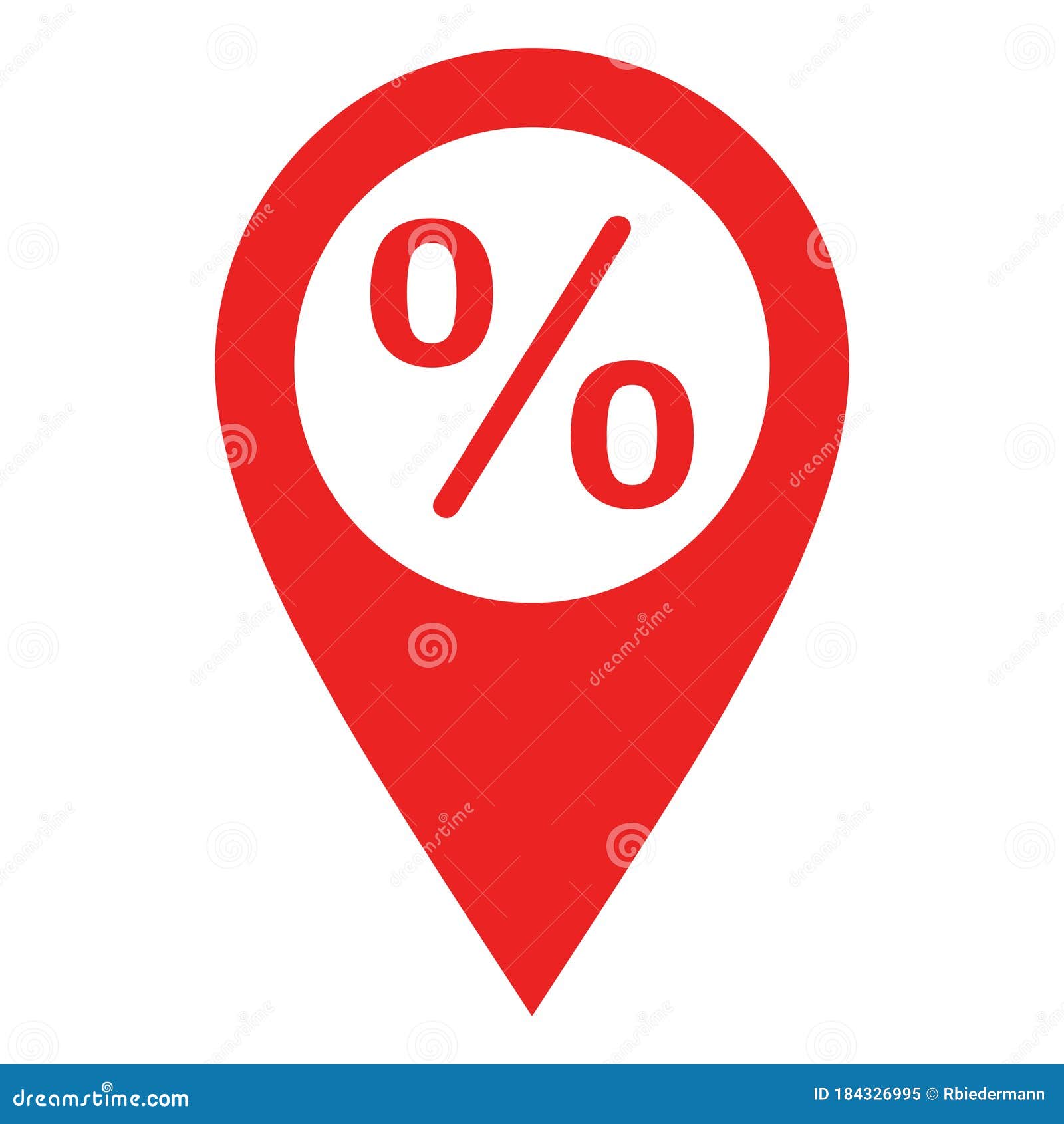 Percent and location pin stock vector. Illustration of location - 184326995