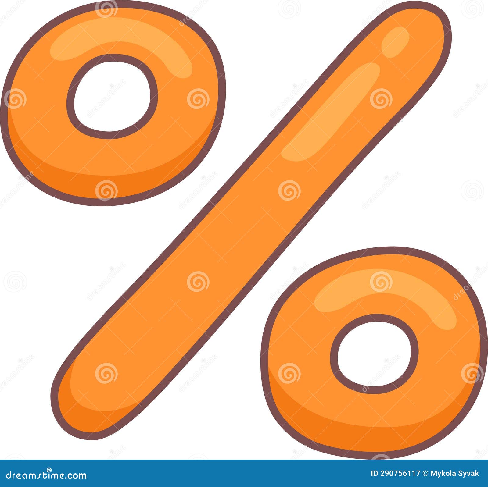 Percent Math Symbol stock vector. Illustration of school - 290756117