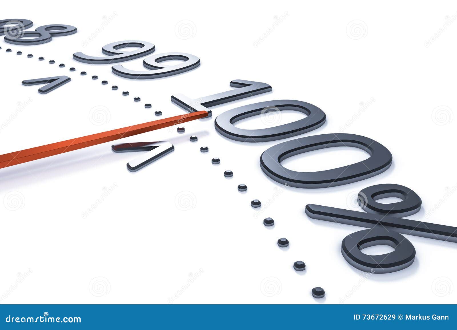 100 percent meter stock illustration. Illustration of improve - 73672629