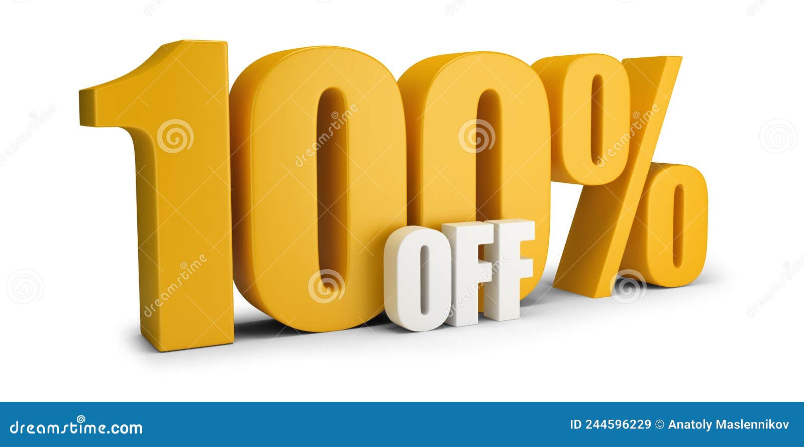 100 percent OFF stock illustration. Illustration of yellow - 244596229