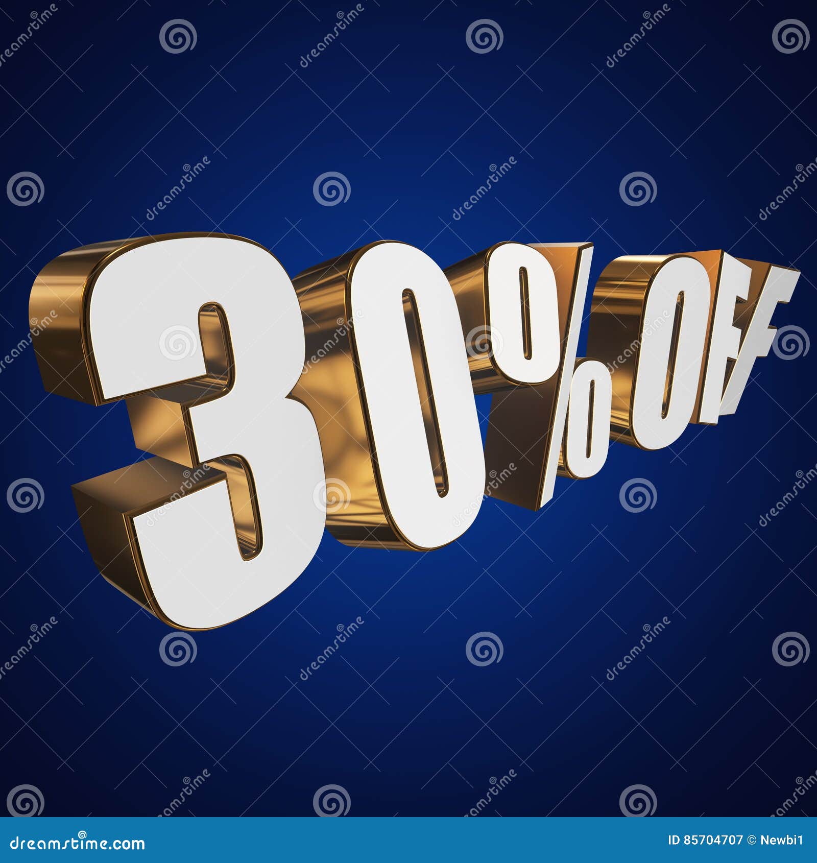 30 Percent Off 3d Letters on Blue Background Stock Illustration ...