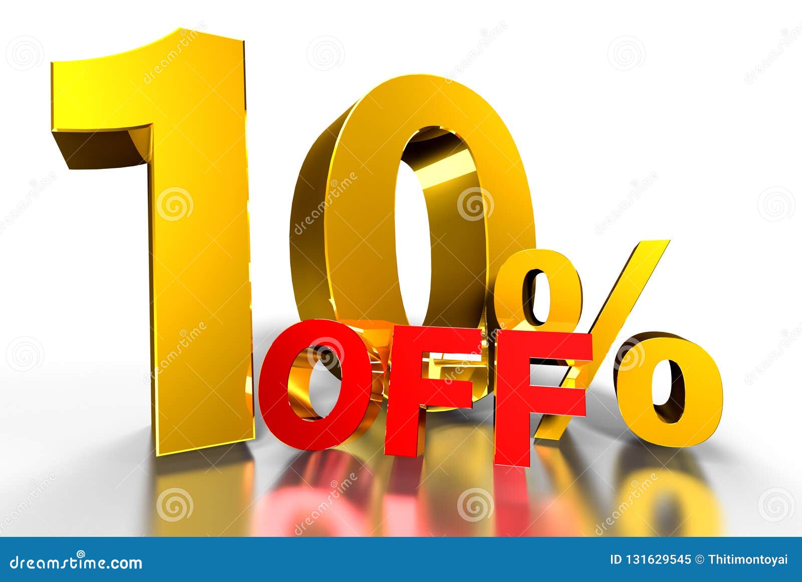 10 Percent Off 3d Stock Illustration Illustration Of Discount 131629545