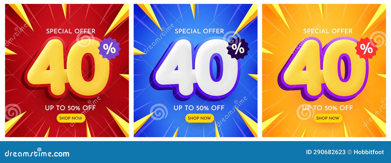 40 Percent Off. Discount Creative Composition. Mega Sale Stock Vector ...