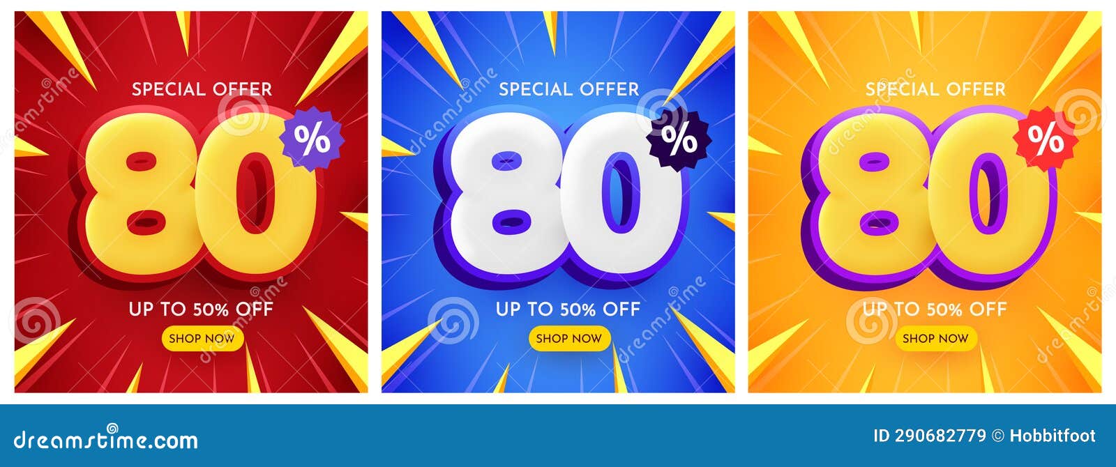 80 Percent Off. Discount Creative Composition. Mega Sale Stock Vector ...