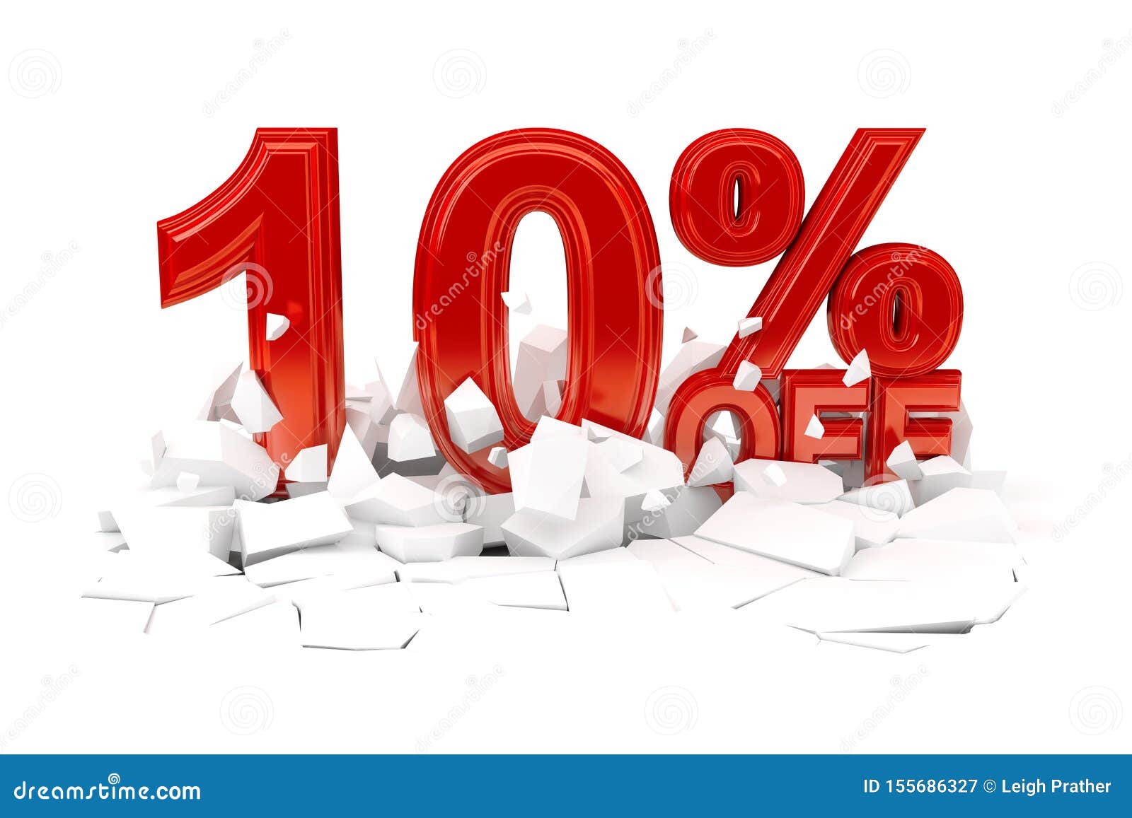 Percent Off Discount Sale - 3d Render Stock Illustration - Illustration ...