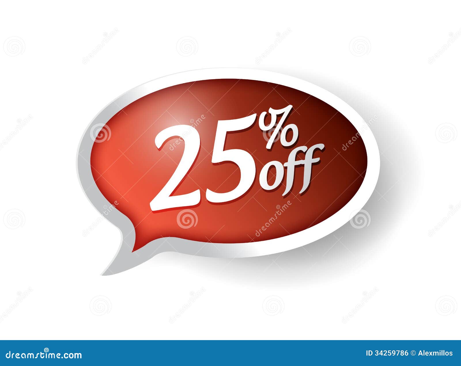 25 Percent Off Message Bubble Illustration Design Stock Illustration ...