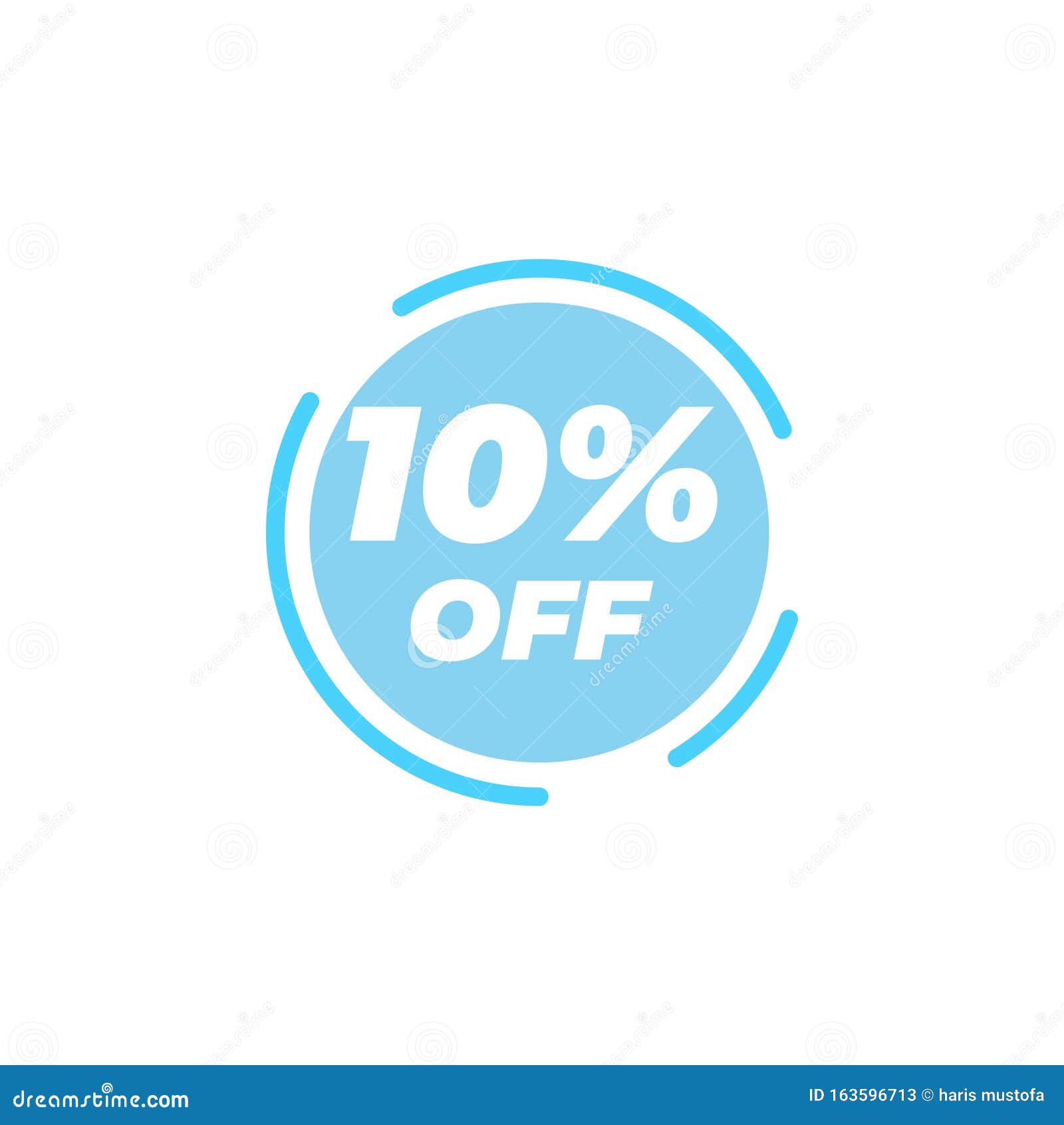 10 Percent Off Sale Label Design Template Vector Stock Vector ...