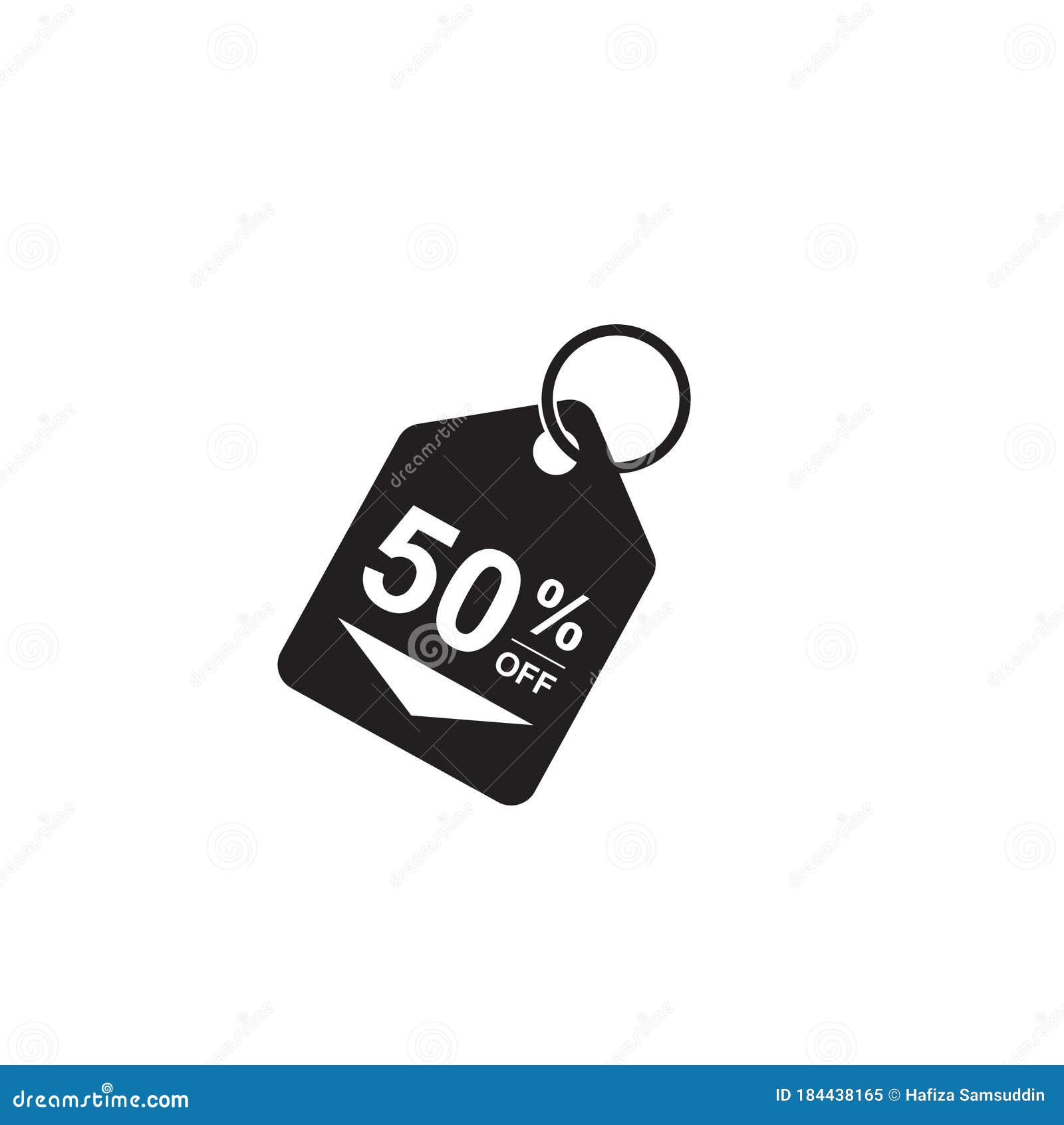 50 Percent Off Tag. Vector Illustration Decorative Background Design ...