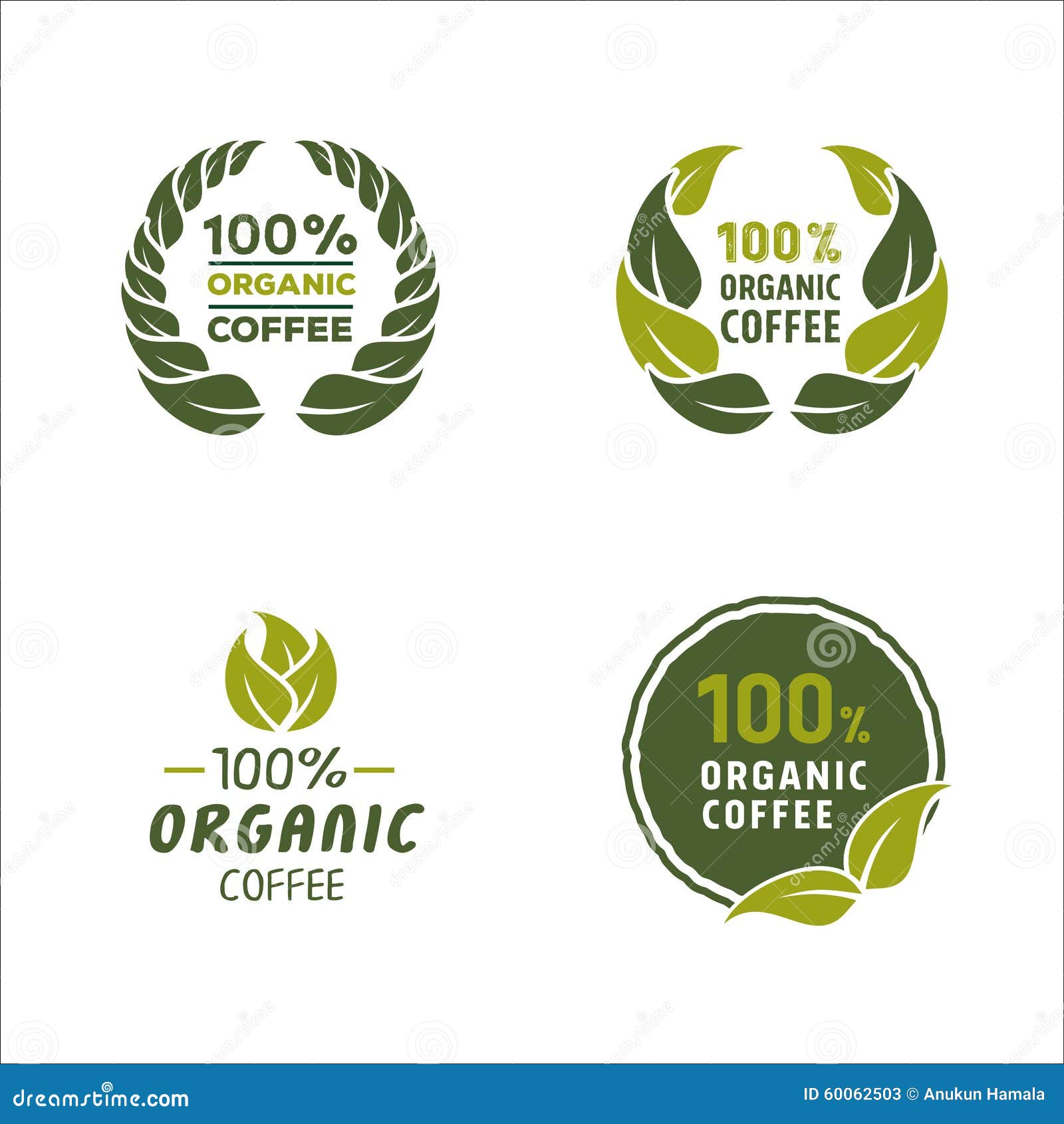 100 Percent Organic Coffee Logo and Sign Stock Vector - Illustration of ...