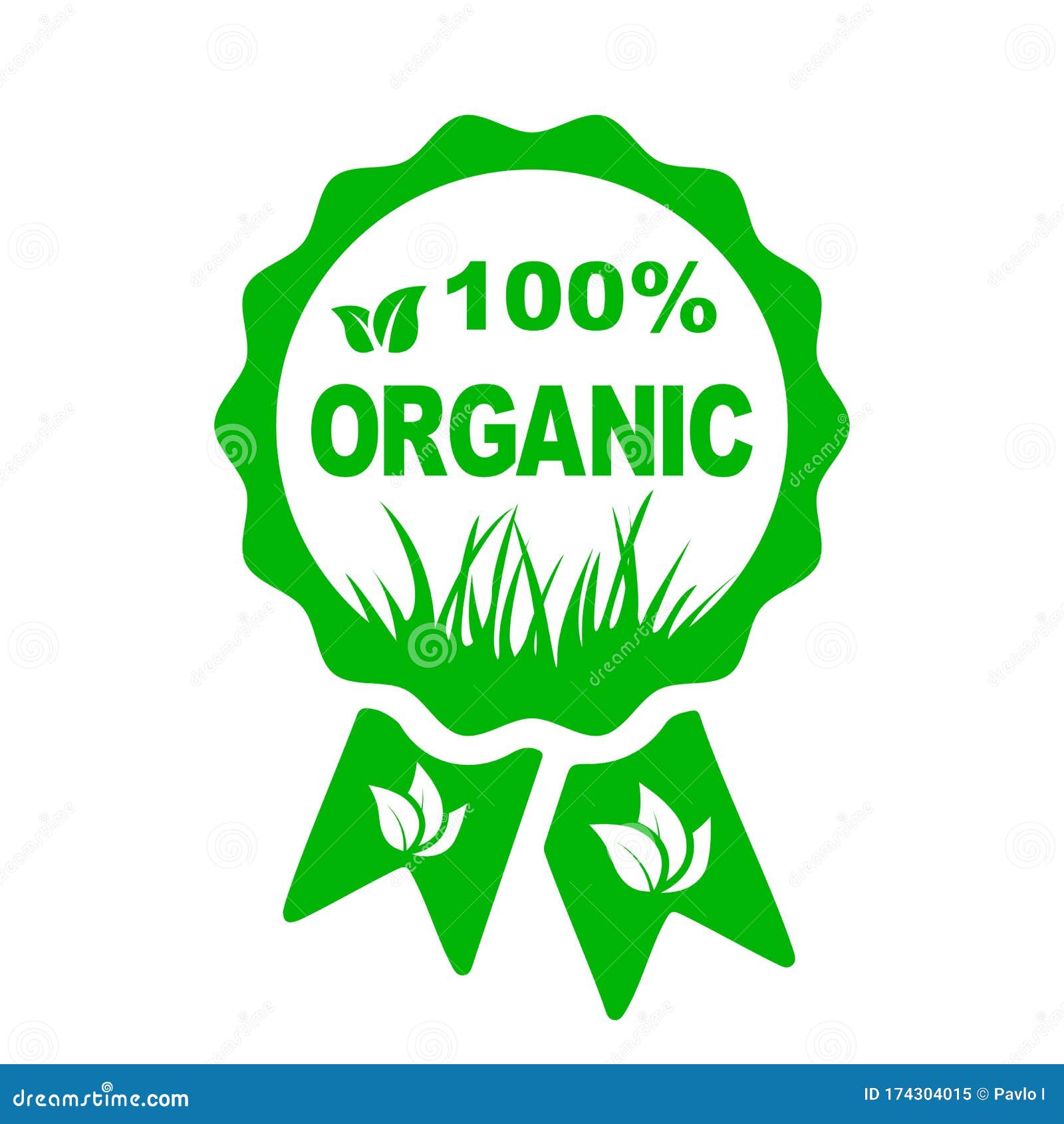 100 Percent Organic Icon â€“ Vector Stock Vector - Illustration of ...