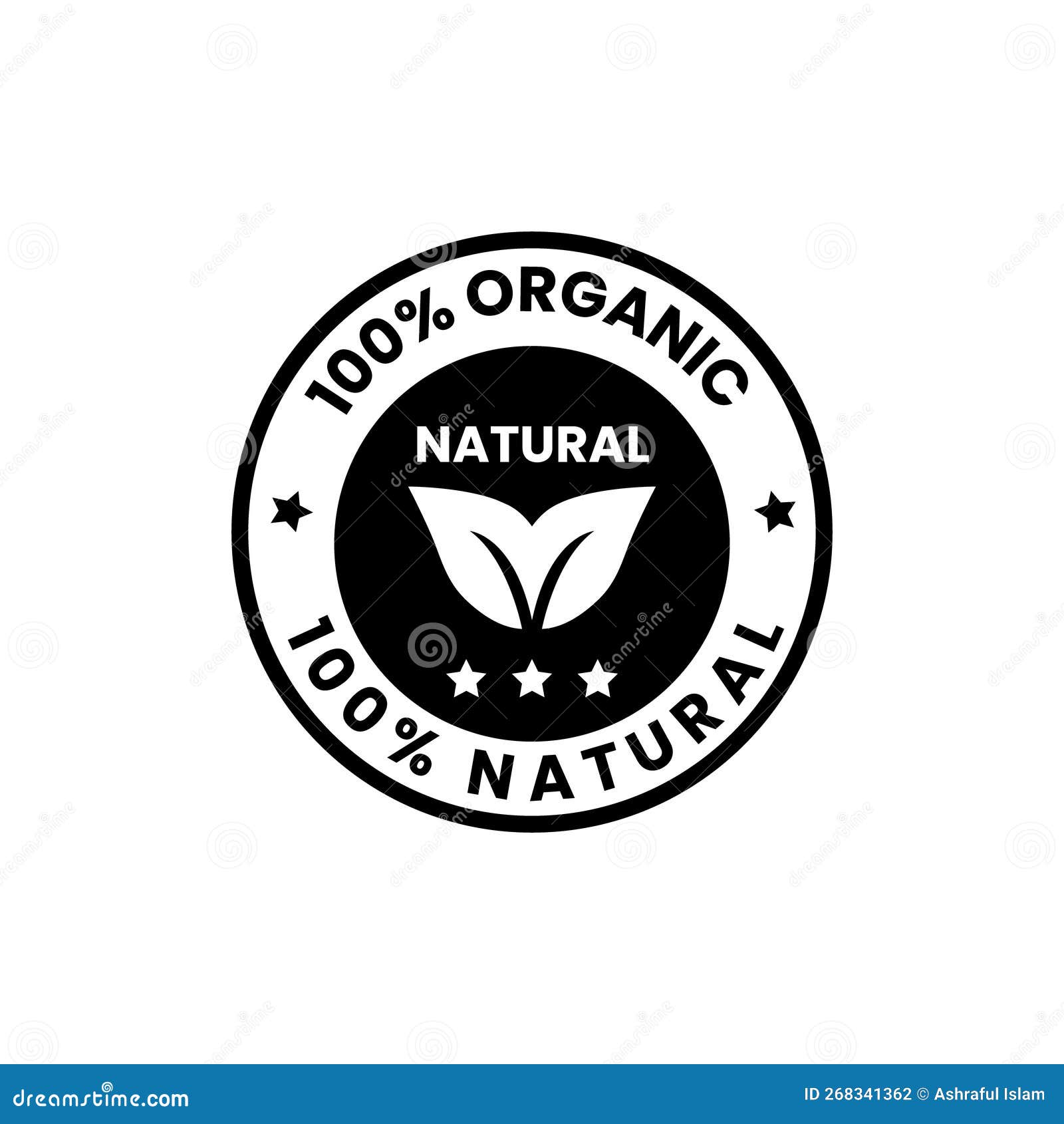 100 Percent Organic Icon Vector Stock Vector - Illustration of logo ...
