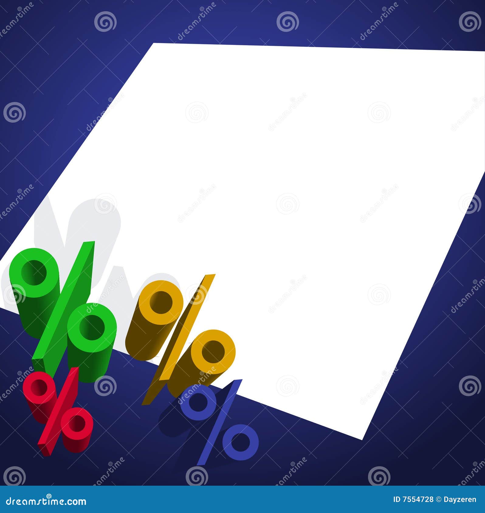 Percent Presentation stock vector. Illustration of numbers - 7554728