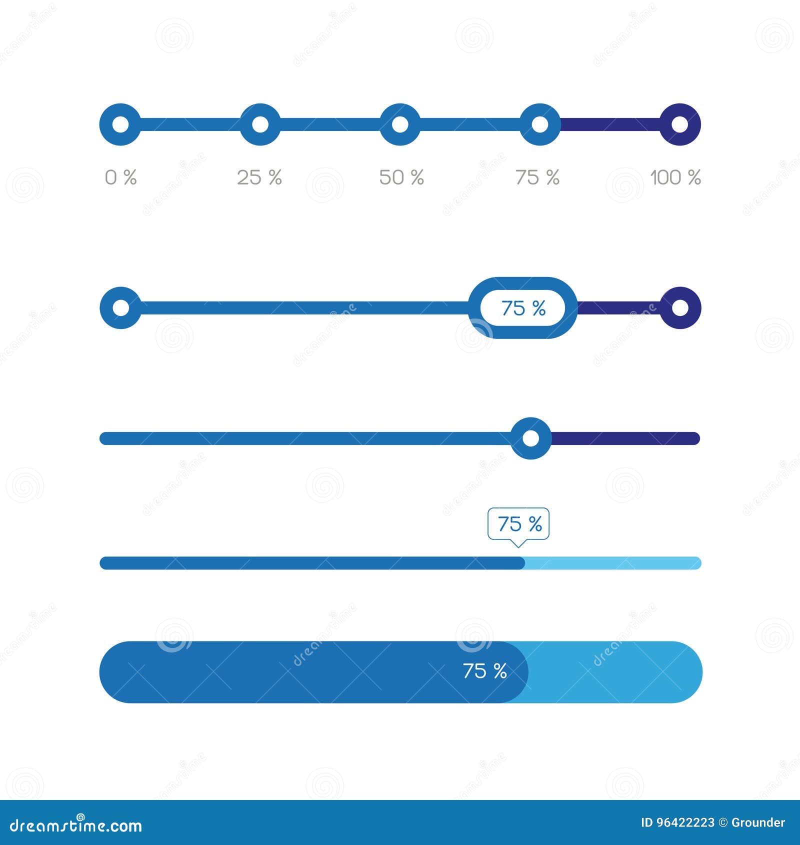 Percent progress bar set stock vector. Illustration of vector - 96422223 Percent progress bar set stock vector. Illustration of vector - 96422223