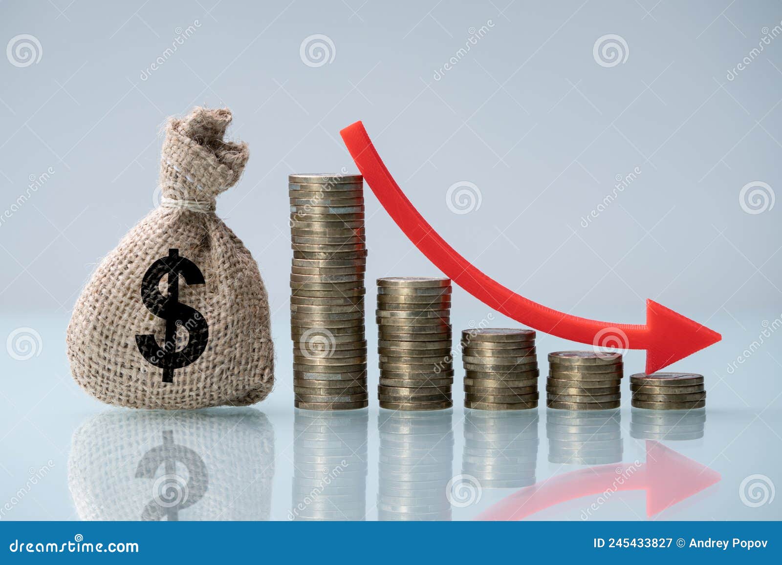 Percent Rate Decrease and Chart Down Stock Image - Image of decrease ...