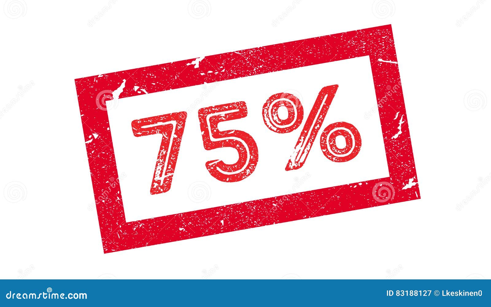 75 percent rubber stamp stock illustration. Illustration of cost - 83188127
