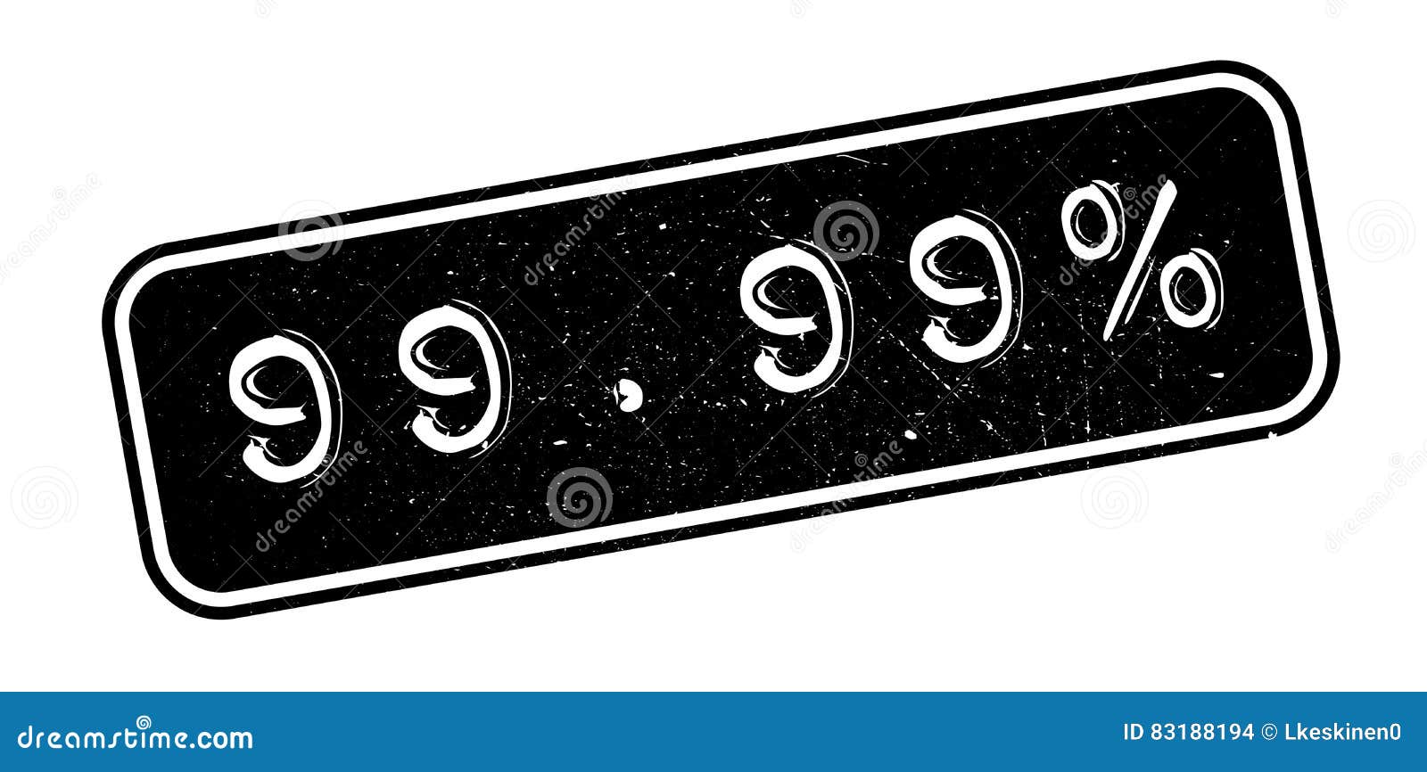 99.99 percent rubber stamp stock illustration. Illustration of element ...