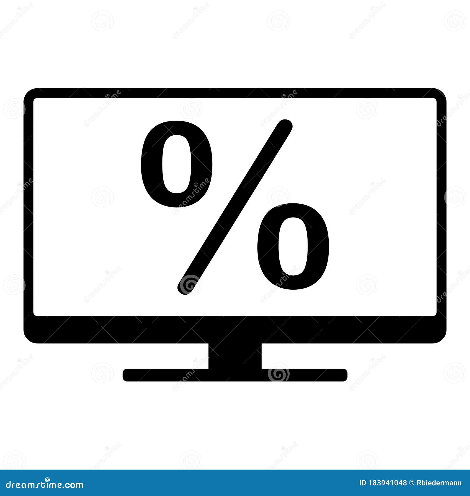 Percent and screen stock vector. Illustration of vector - 183941048