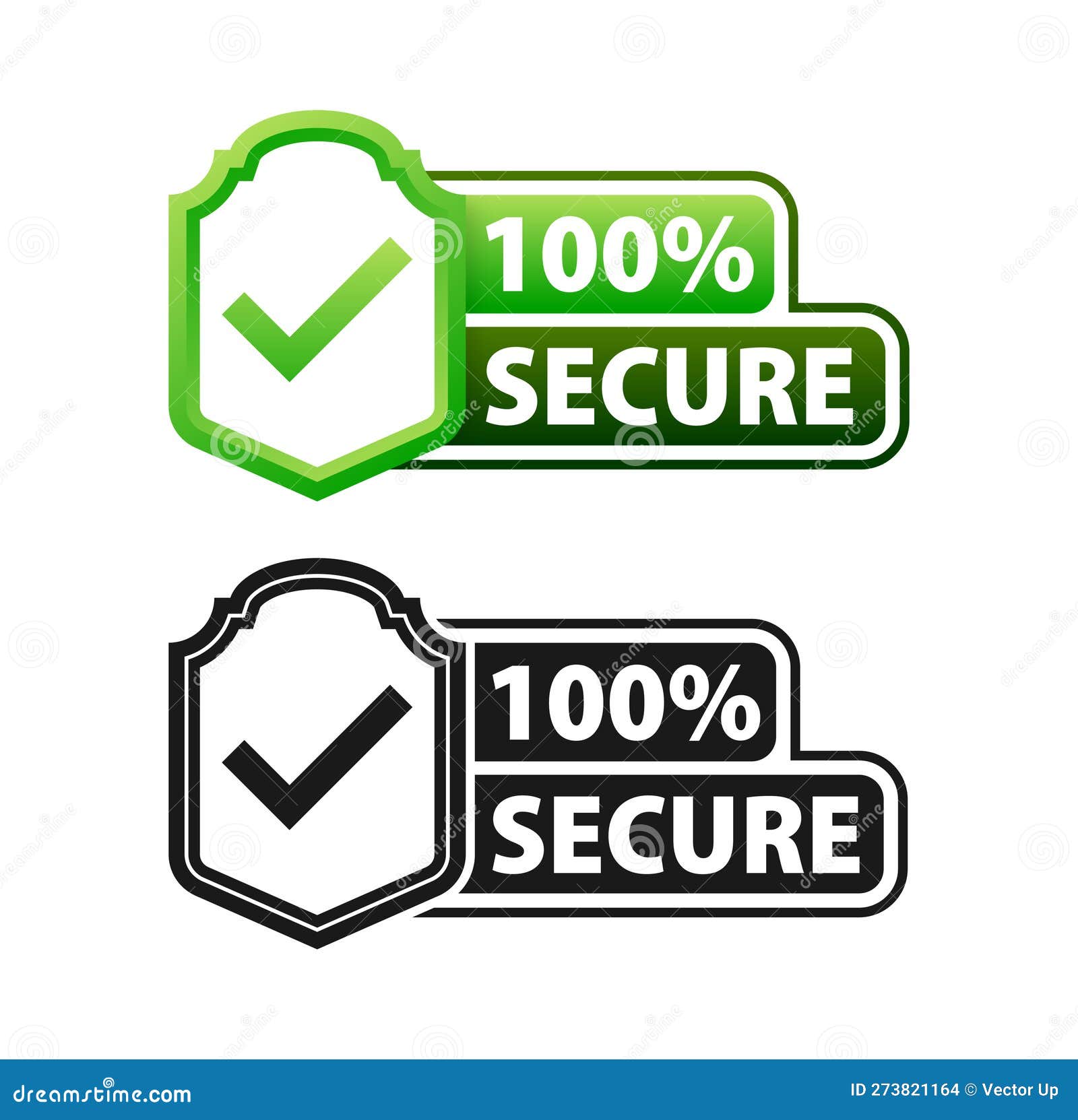 100 Percent Secure Label Maximum Data Protection and Security Stock ...