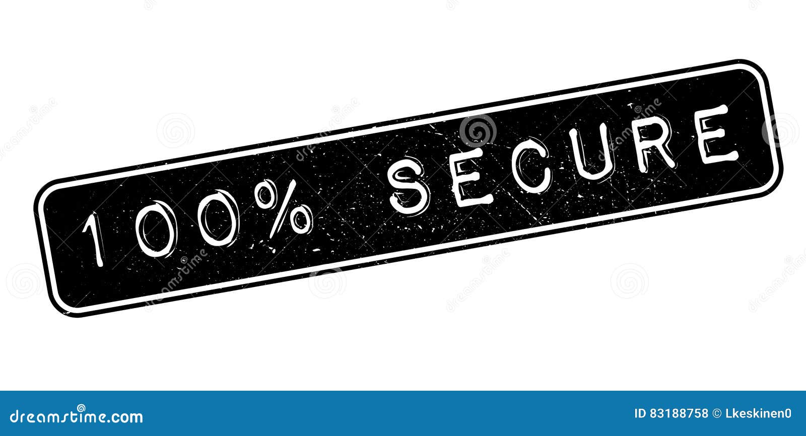 100 Percent Secure Rubber Stamp Stock Illustration - Illustration of ...