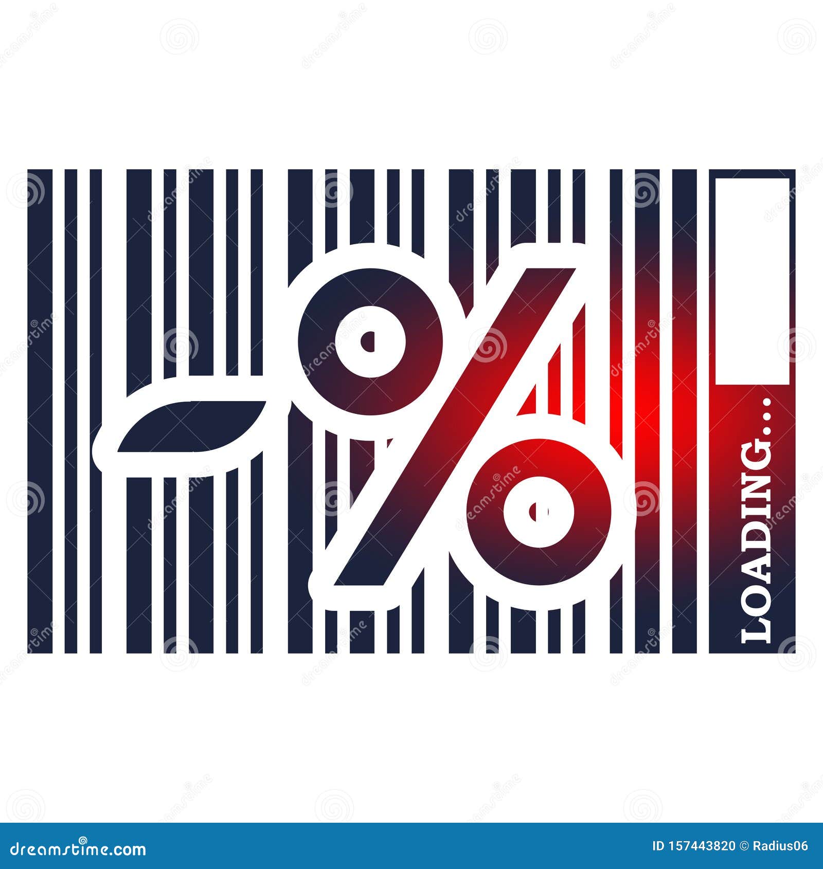 Percent sign and bar code stock vector. Illustration of background ...