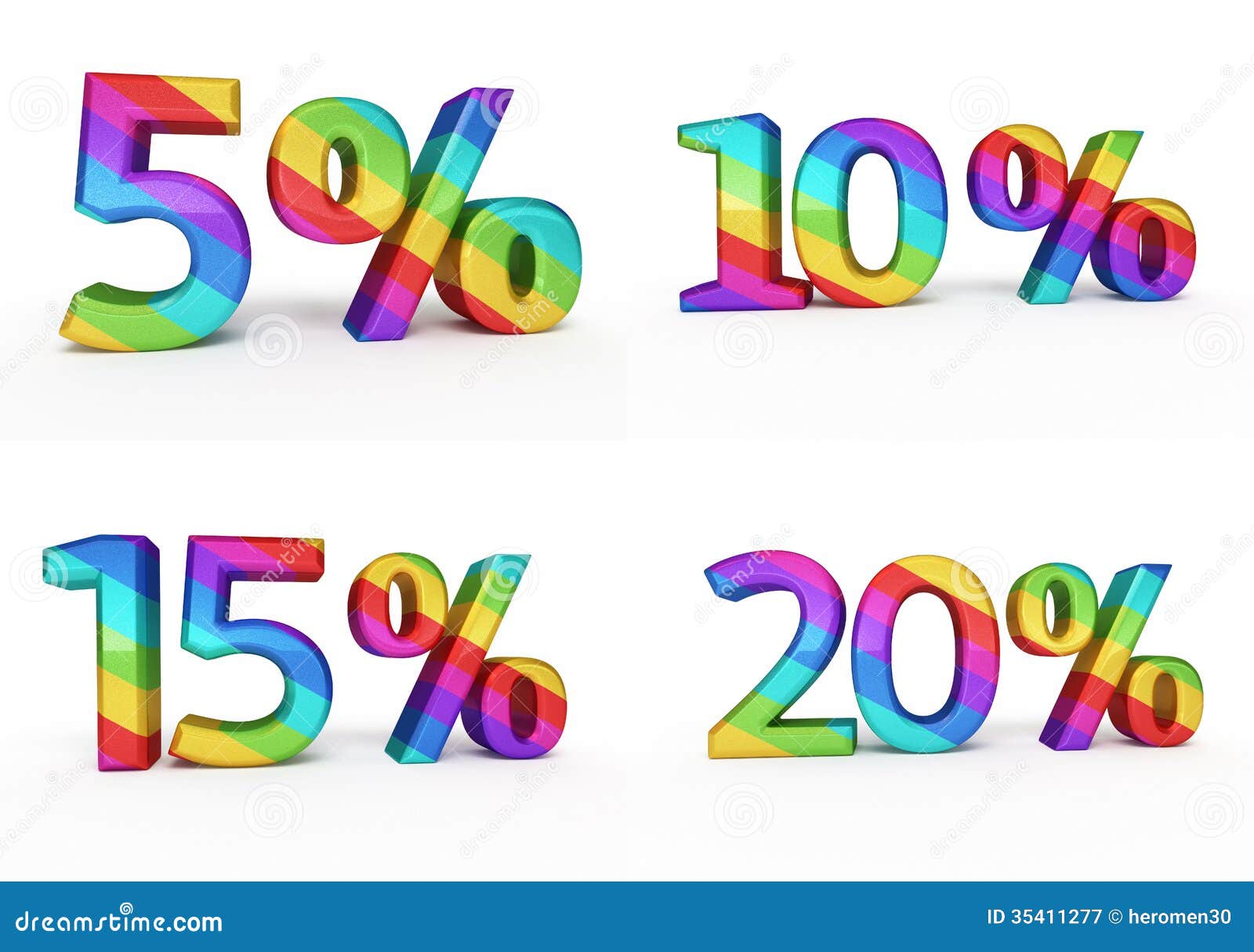 Percent sign colorful stock illustration. Illustration of blue - 35411277