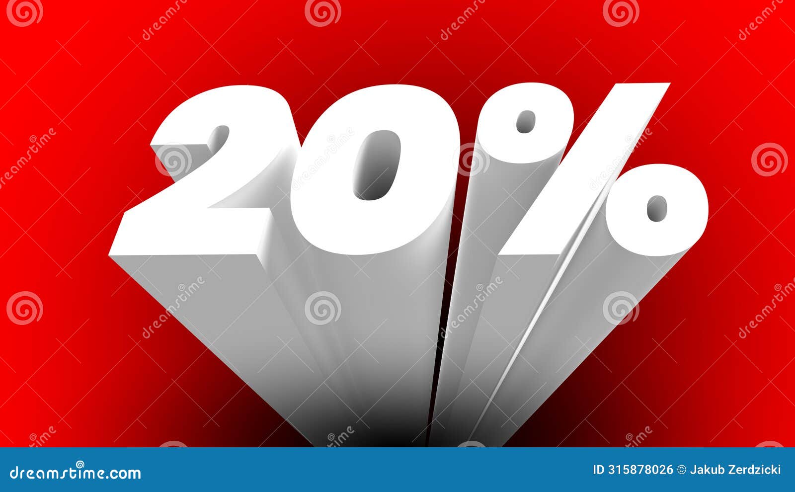 20 percent sign. 3d letter stock illustration. Illustration of symbol ...