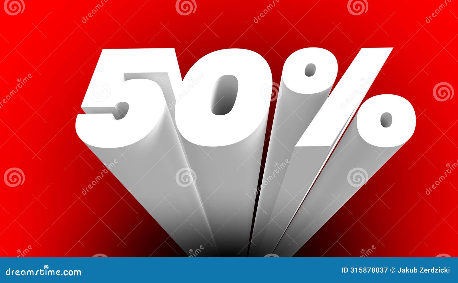 50 percent sign. 3d letter stock illustration. Illustration of finance ...