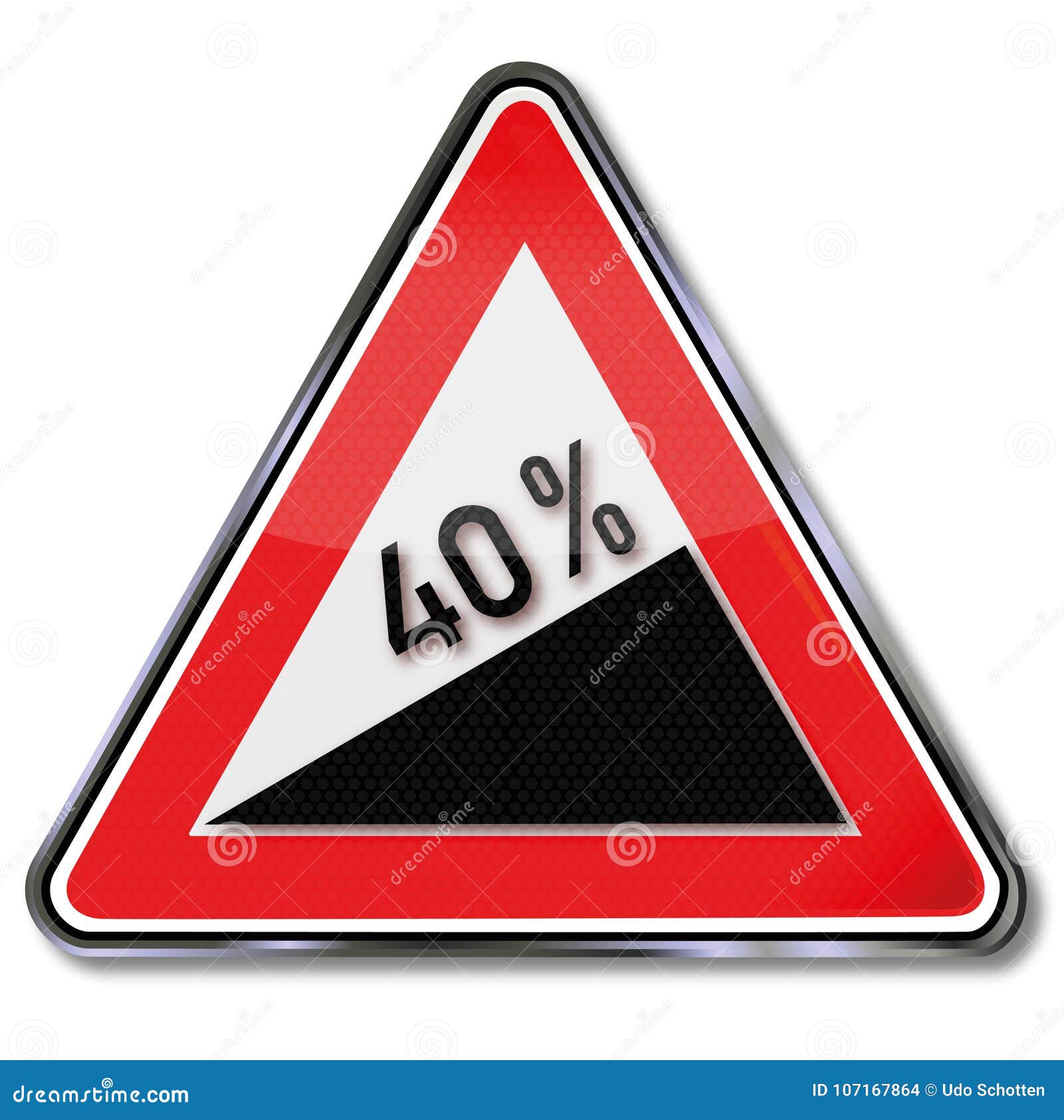 40 percent slope stock vector. Illustration of mountainous - 107167864