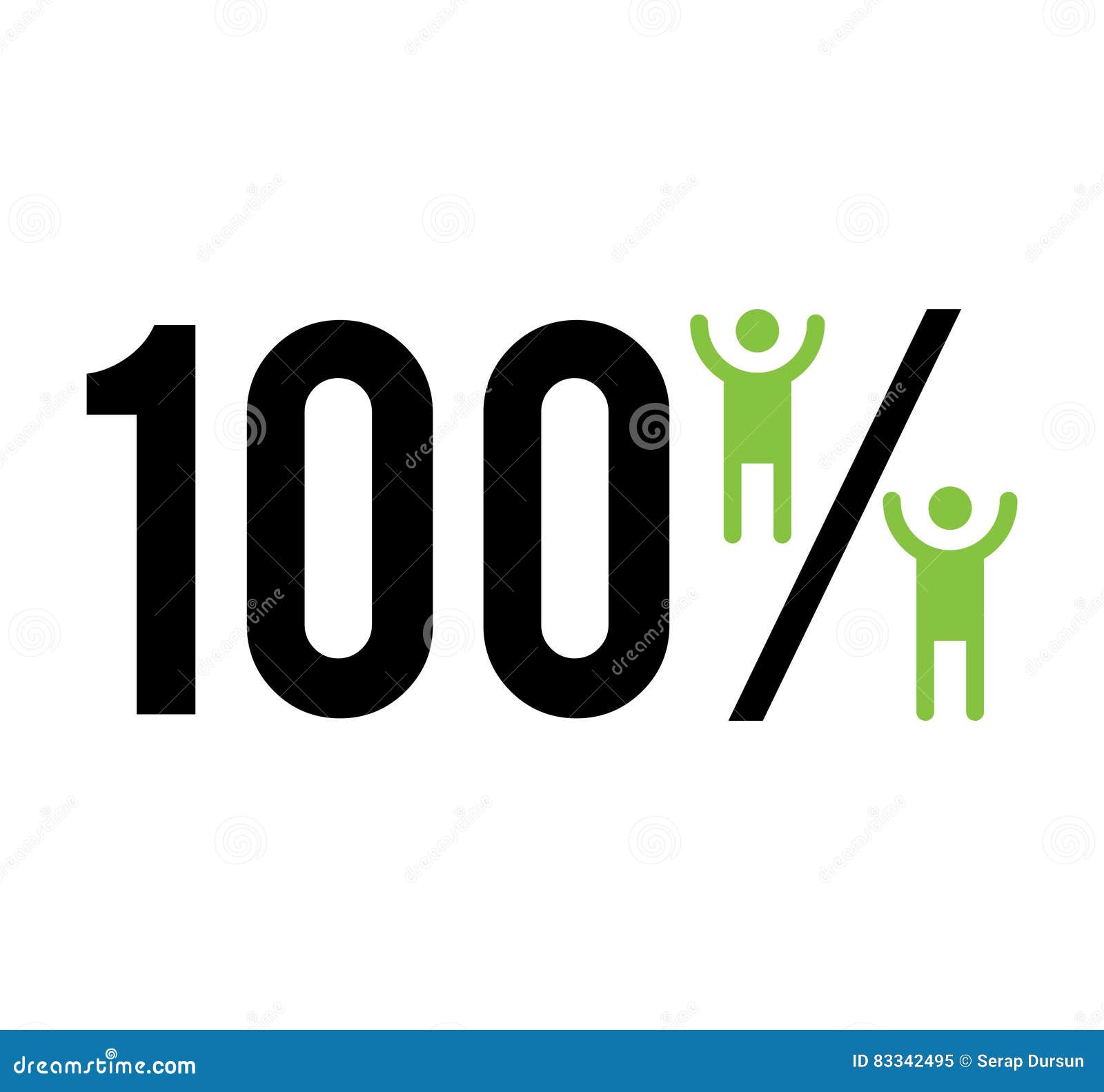 100 Percent Success Illustration Stock Vector - Illustration of ...