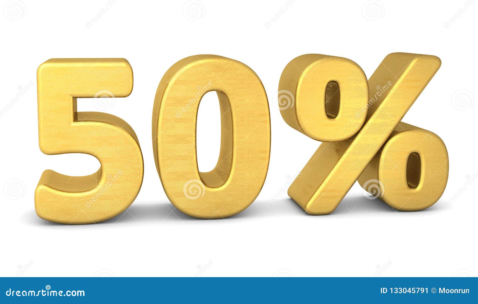 50 percent symbol 3d gold stock illustration. Illustration of shop ...